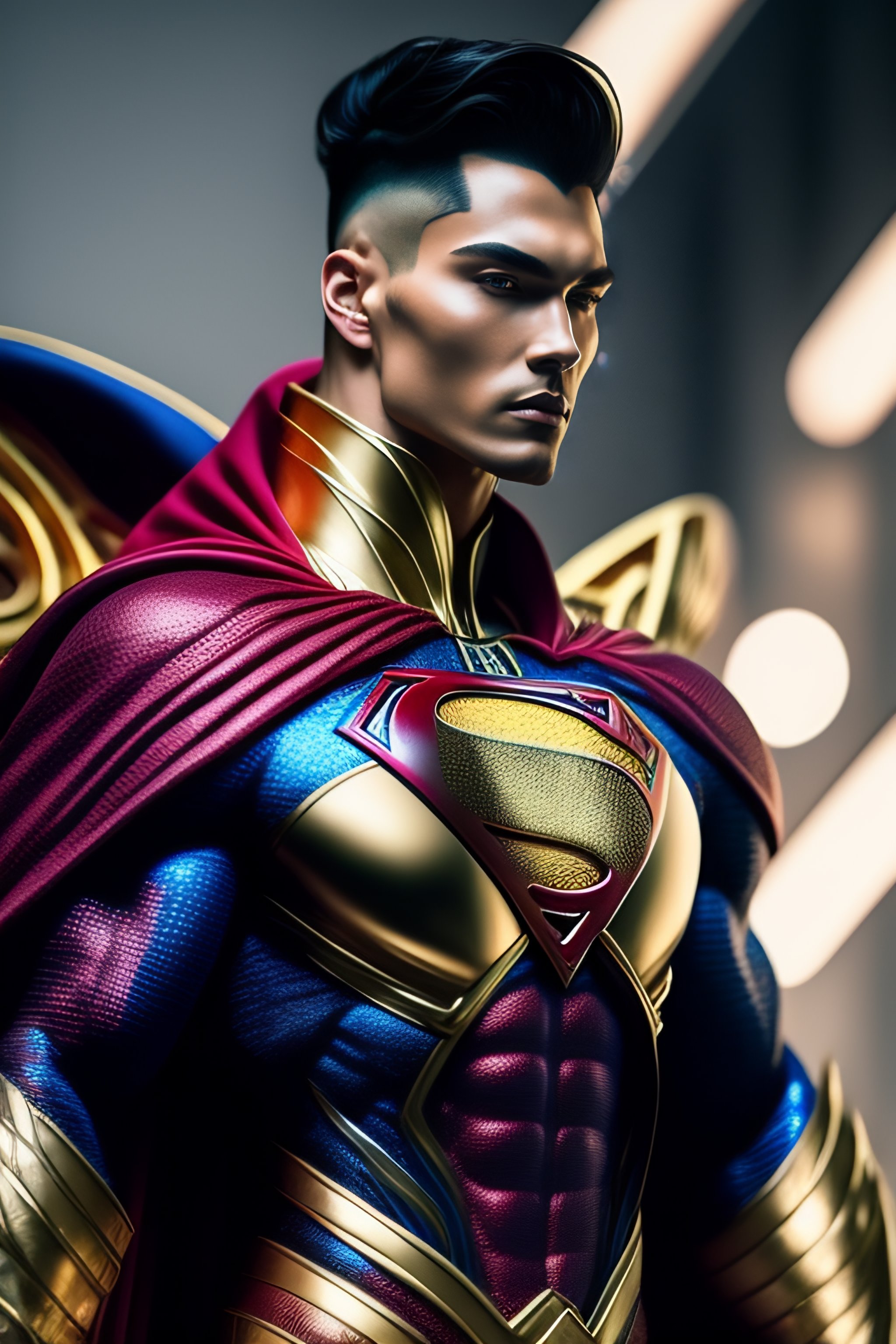 Lexica - Ultra-sharp photography of a male muscular superman sitting in ...