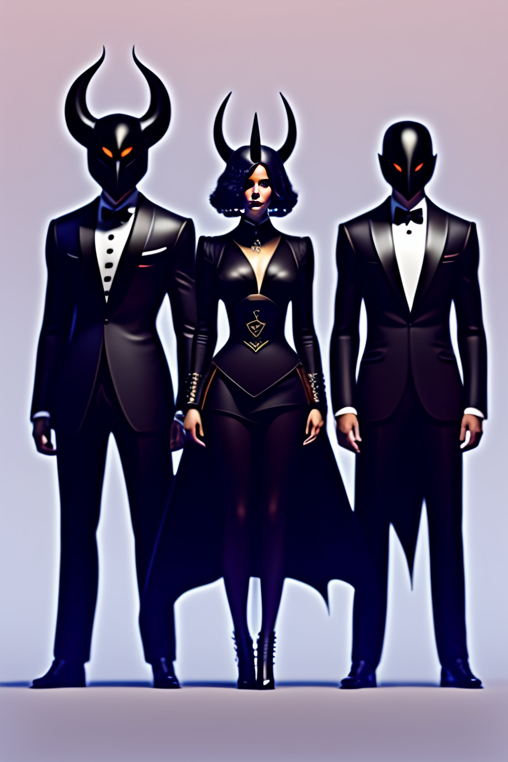 Lexica - A group of creepy evil satanic creatures with no face wearing ...