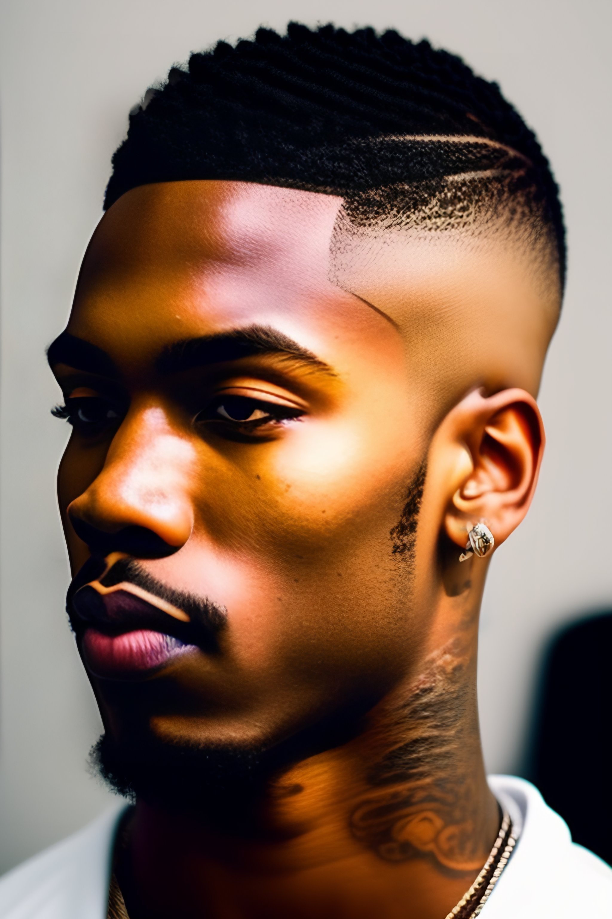 Lexica - Rap artist youtube profile picture, dyed buzz cut