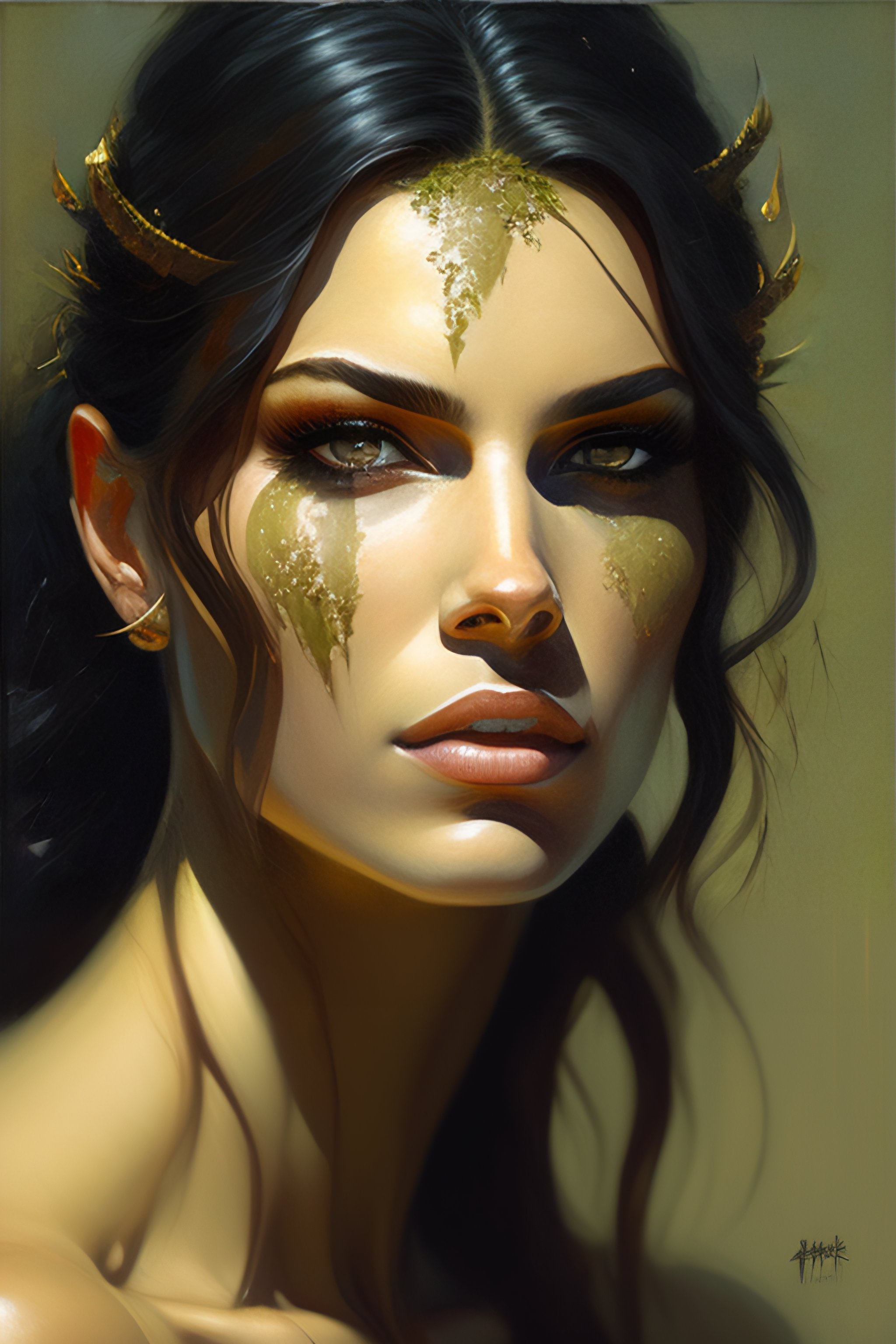 Lexica - Facial portrait. Nurgle, looking at the camera, disgusted ...