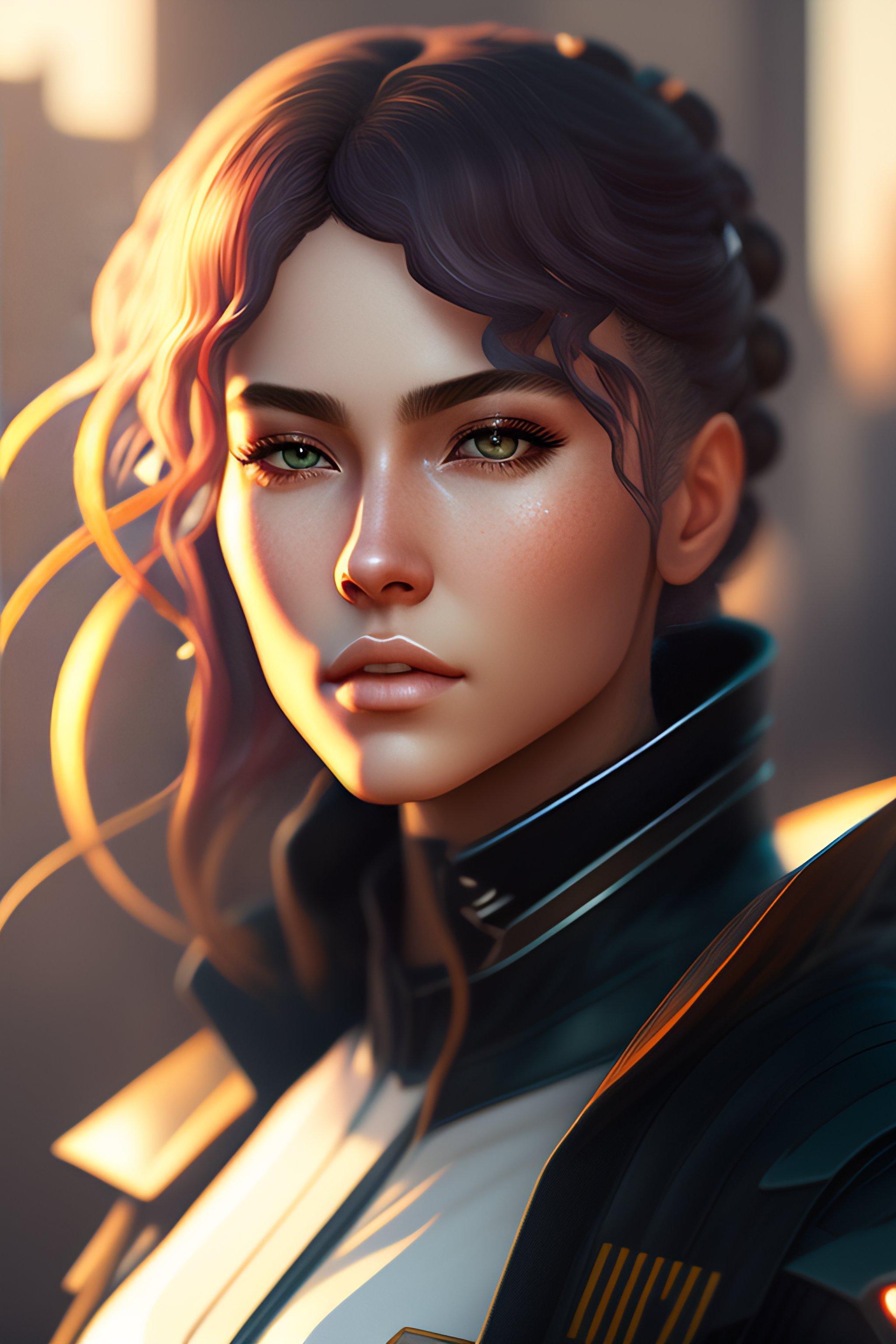 Lexica - Portrait of Lucy, Cyberpunk anime, clean skin, hazel eyes ...