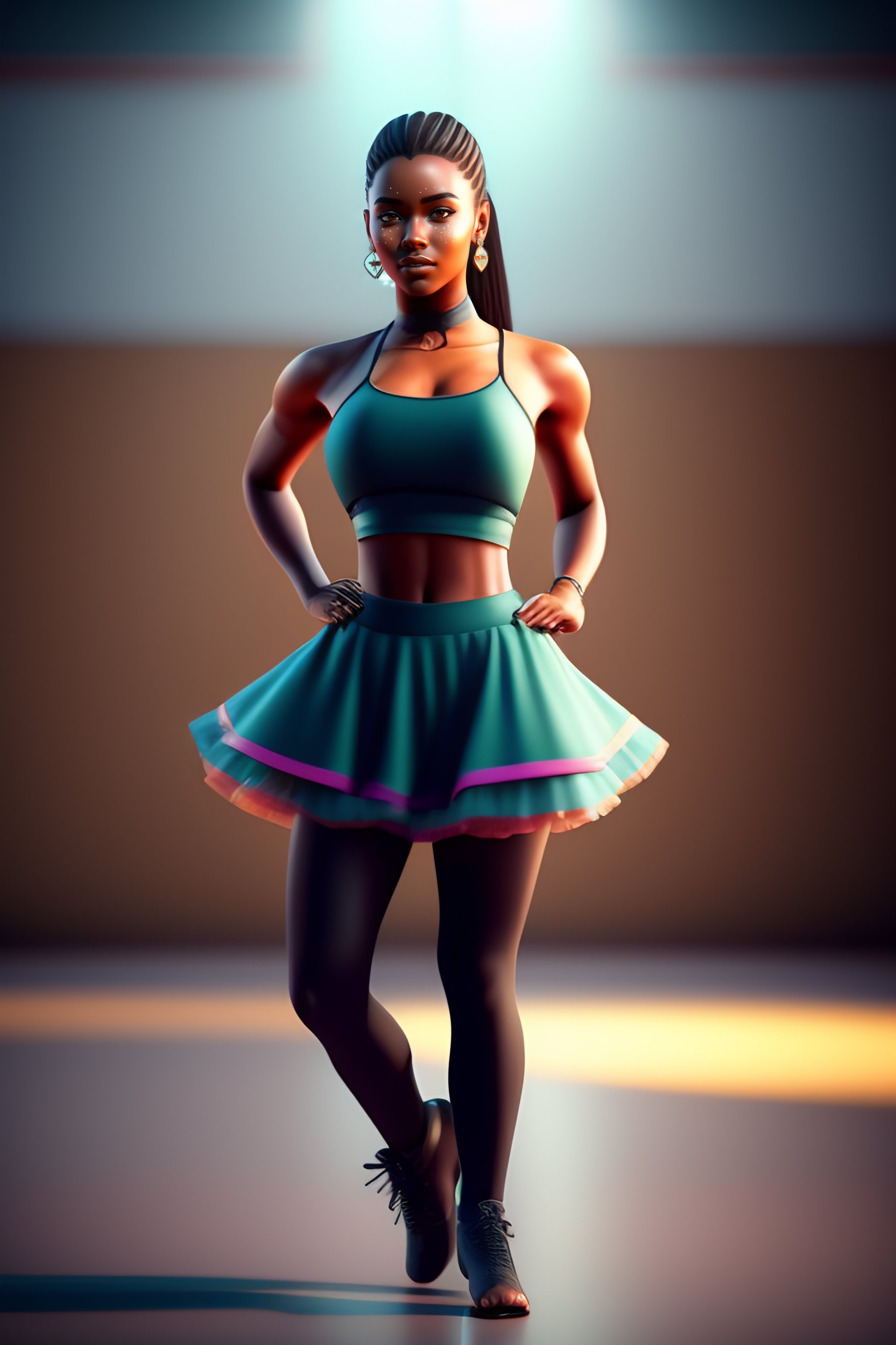 Lexica - A 3d dancer young adult character model image with realistic ...