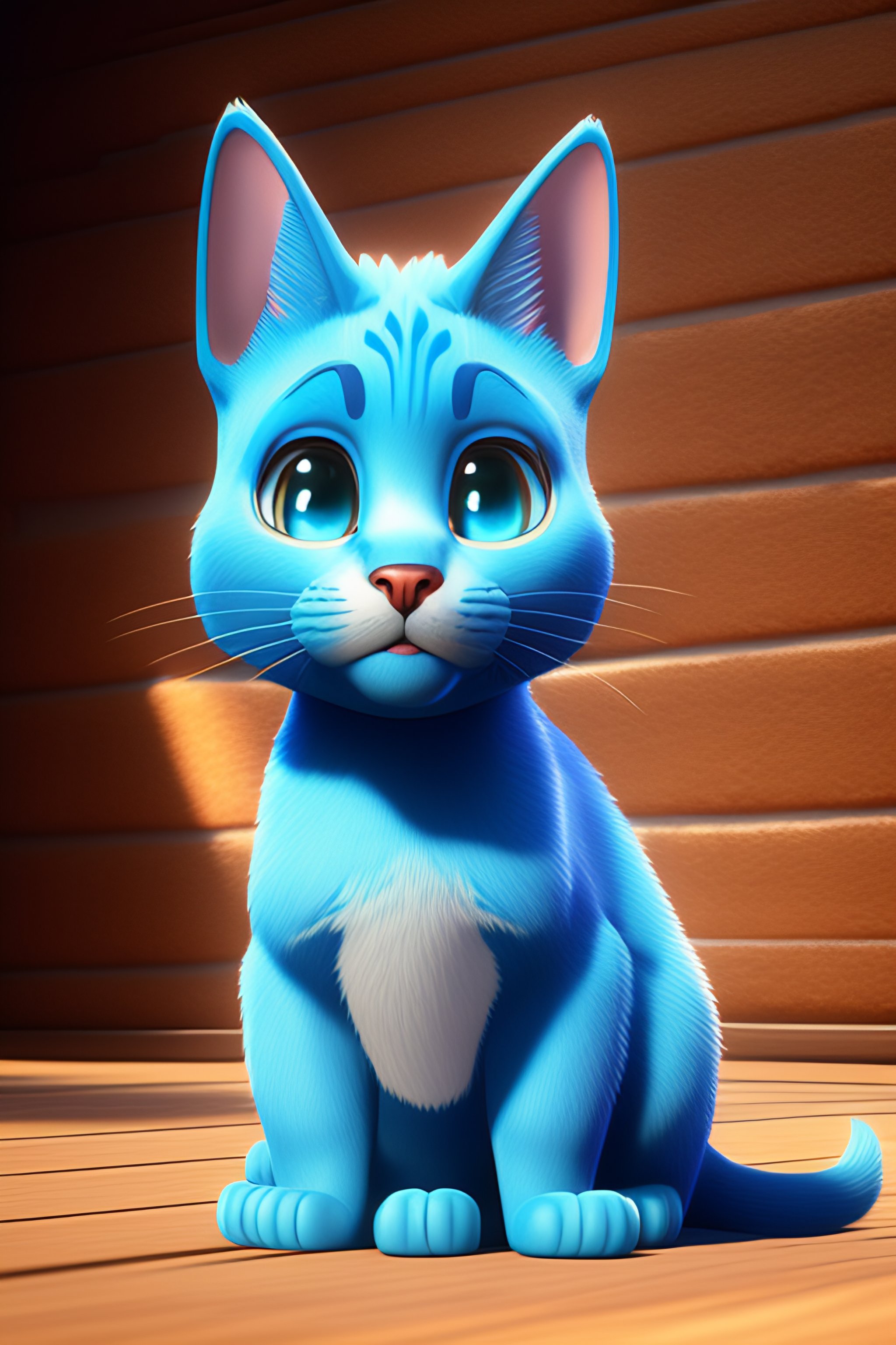 Lexica - A cute blue cat as a pixar disney character from up 2 0 0 9 ...