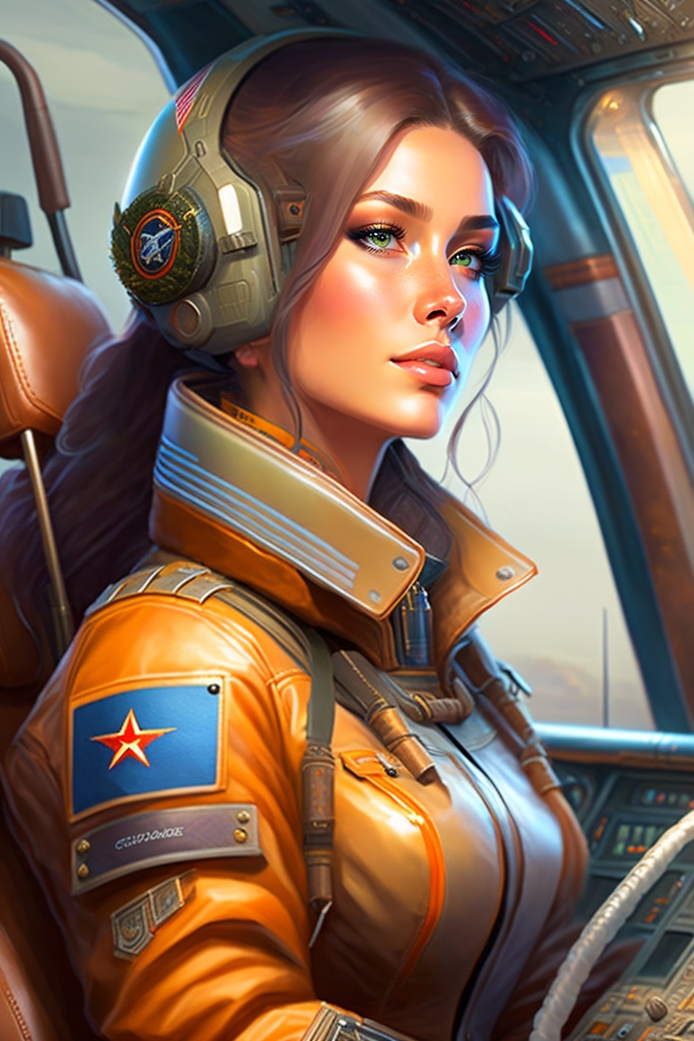 Lexica - Cyborg pilot russian women, interior cockpit, hyperdetailed ...
