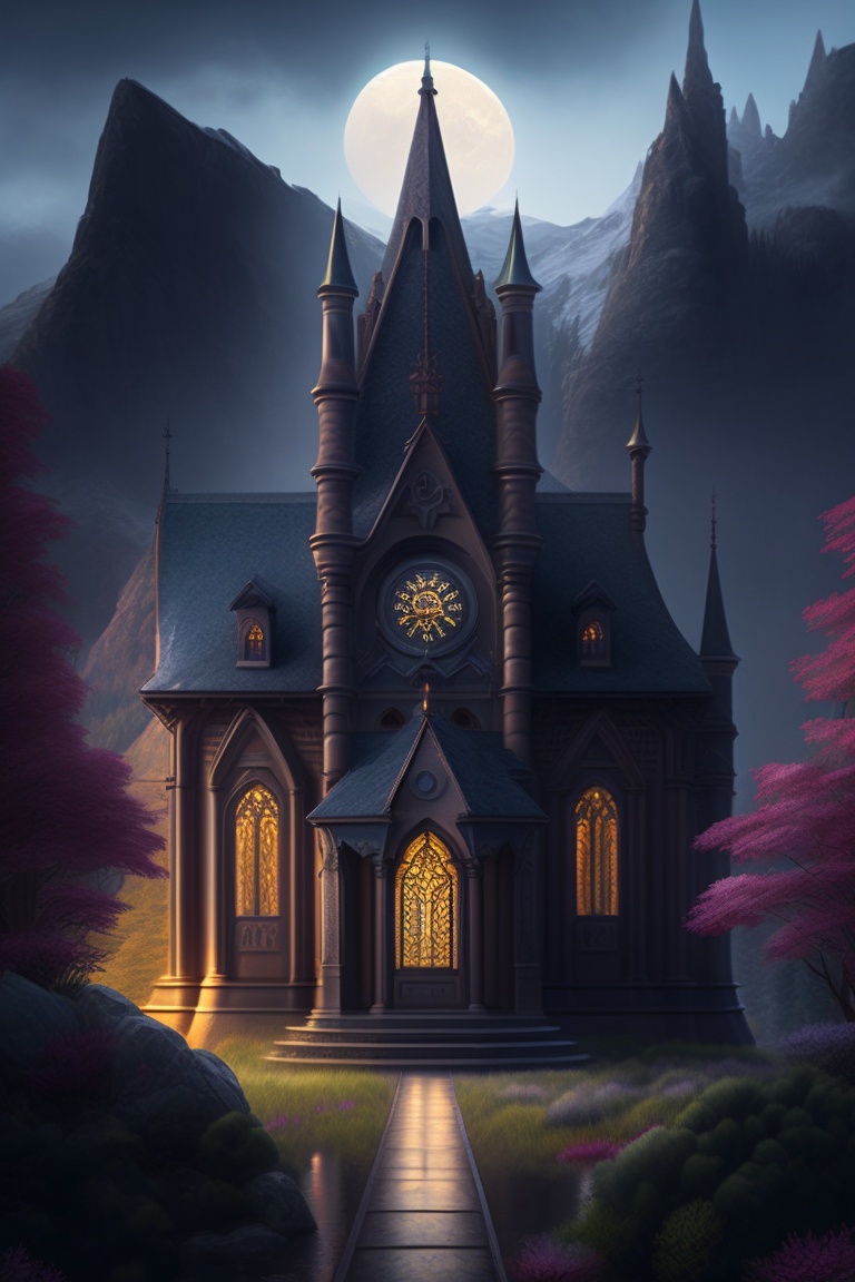 Lexica - Wallpaper Gothic monastery, isolated in the Rocky Mountains ...