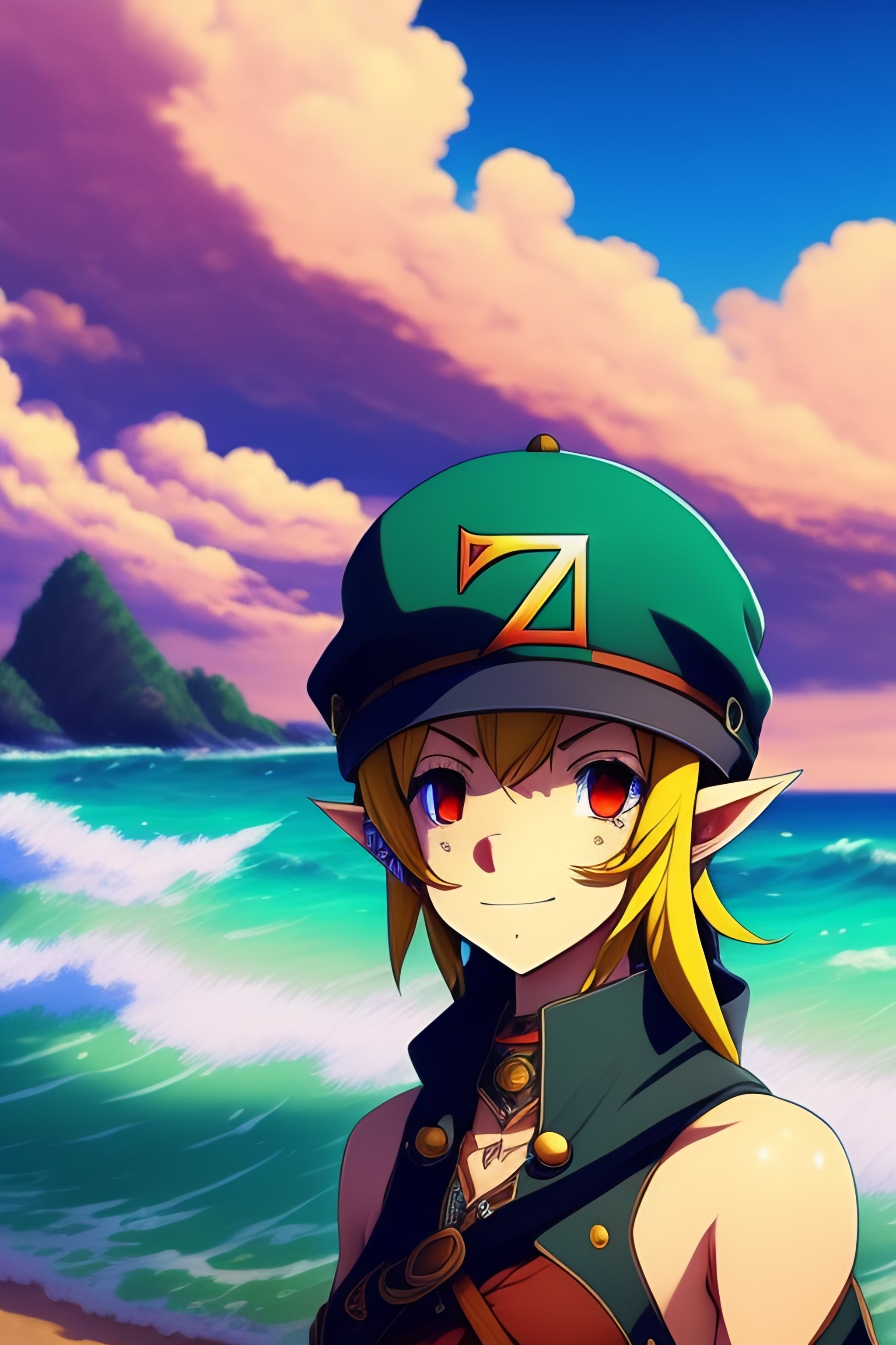 Lexica - 2d, anime, Zelda from The legend of Zelda, smiling at the ...