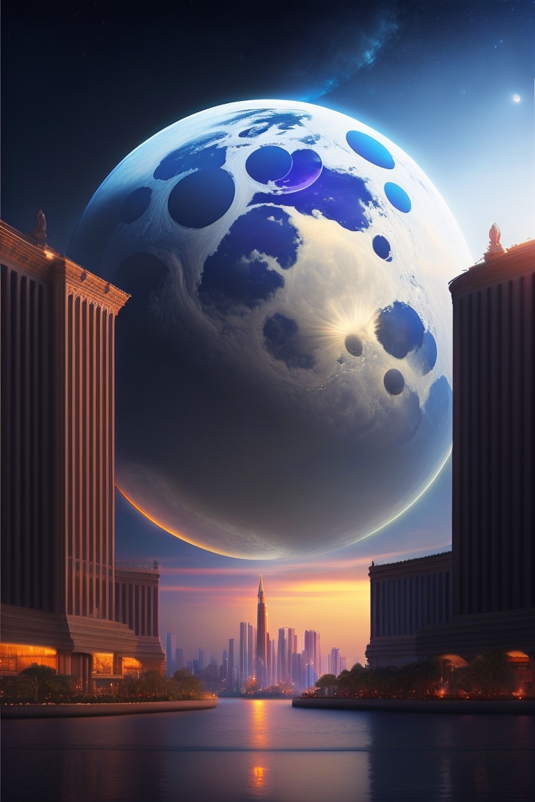 Lexica - The moon, a city on the moon, the moon is a satellite of the earth