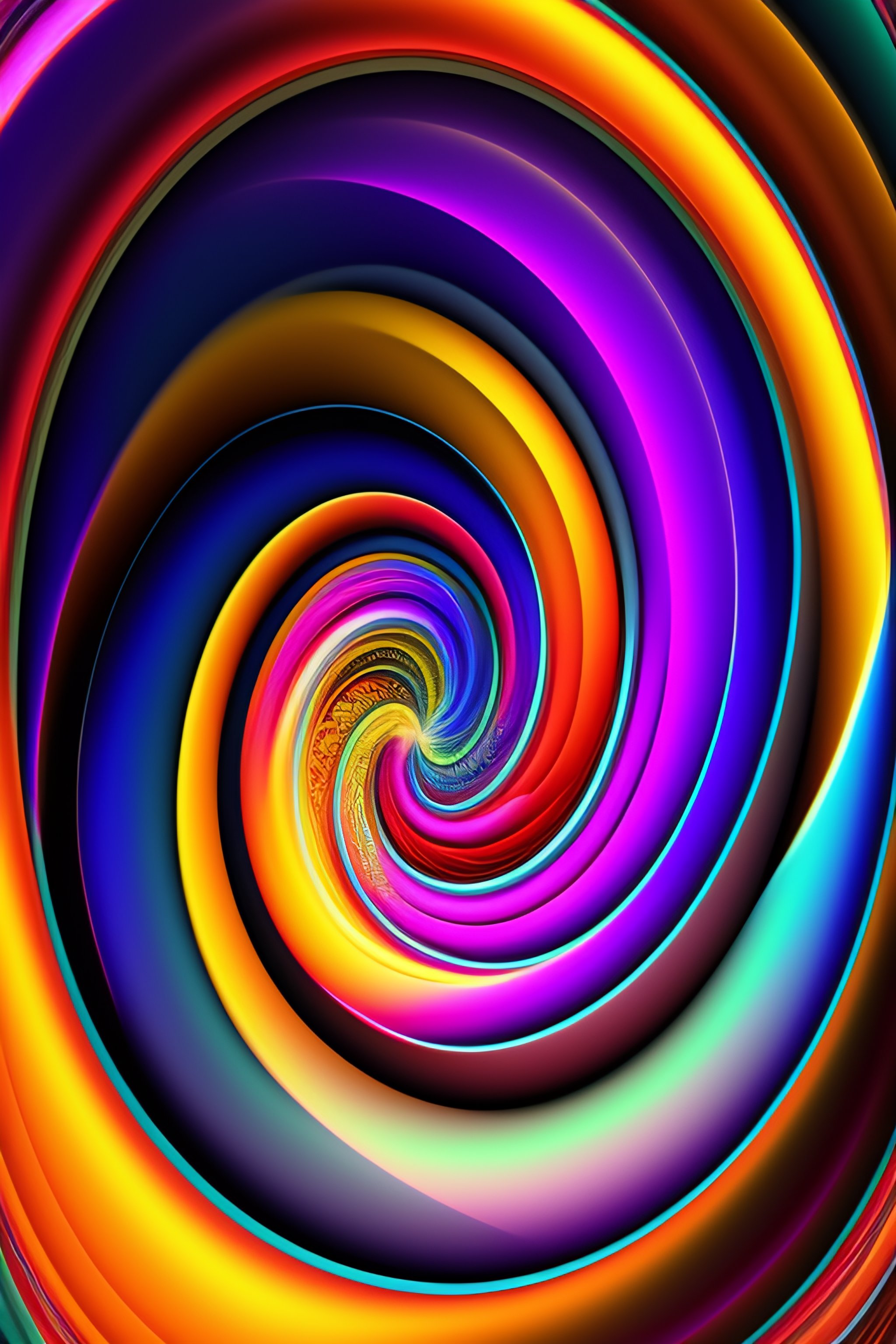 Lexica - Dizzying composition of colorful fractal patterns in an inward ...