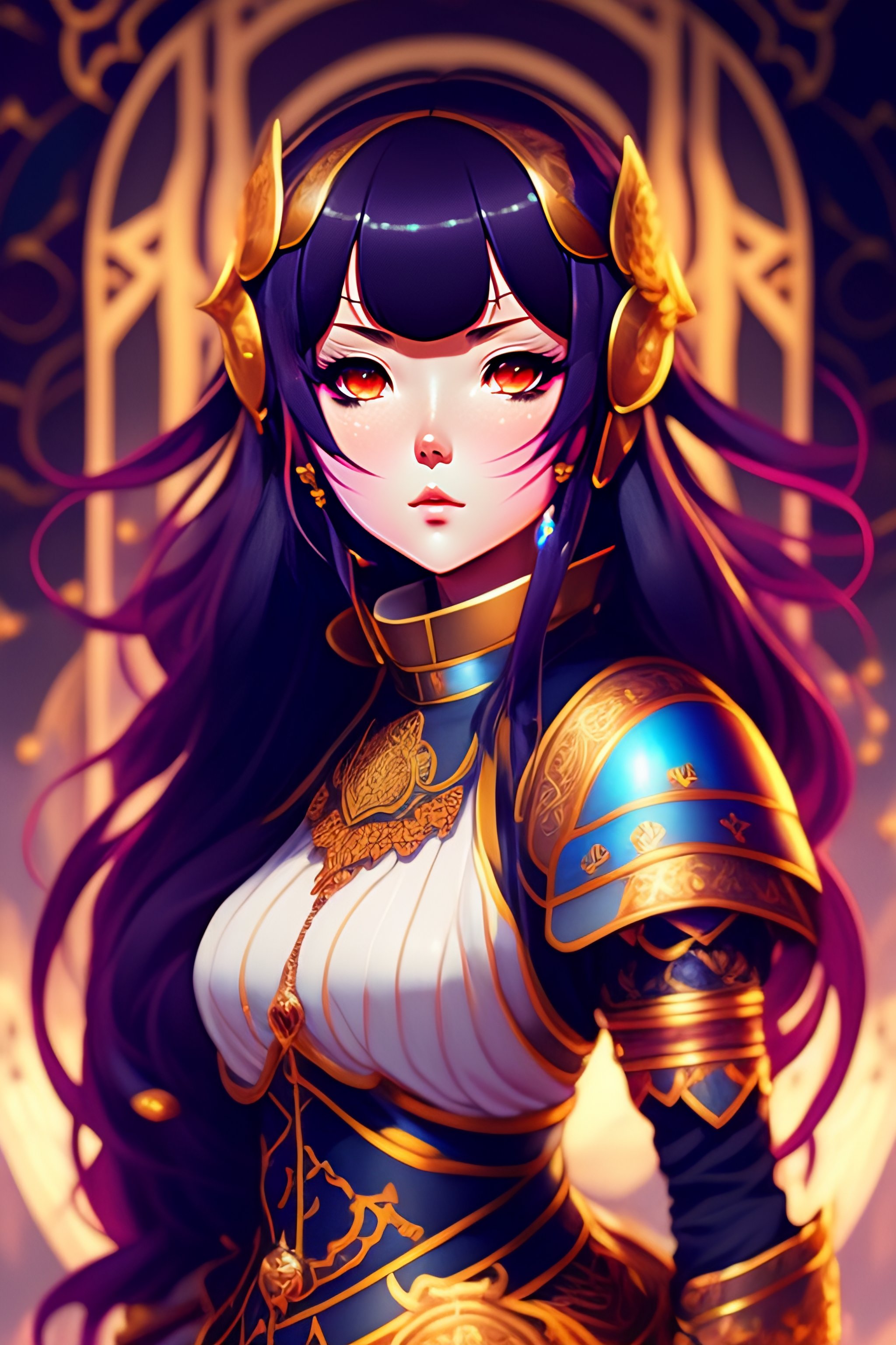 Lexica - Nezuko Kamado in loish anime reol in ornate armor, guweiz ...