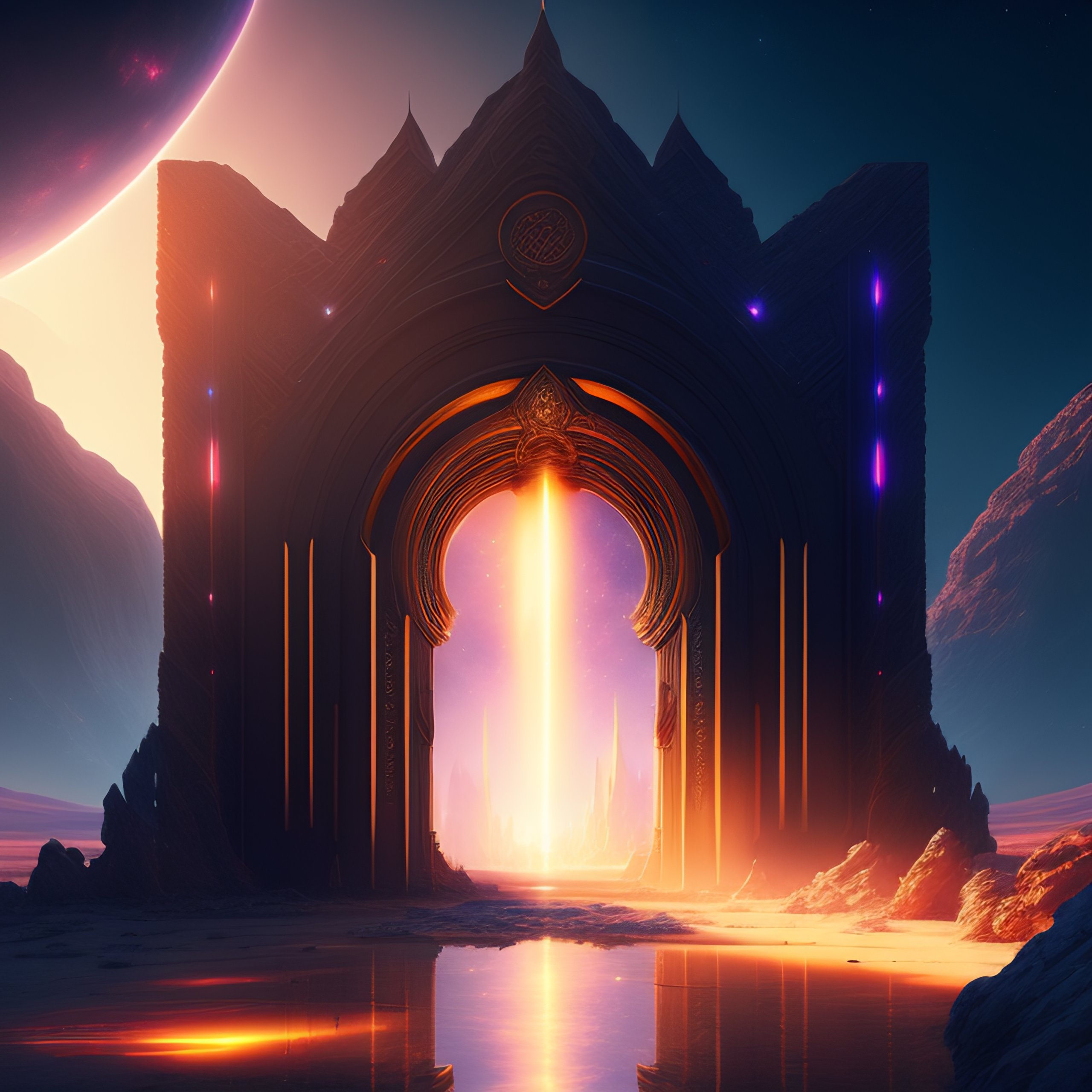 Lexica - Glowing intergalactic star gate that was discovered in ruins ...