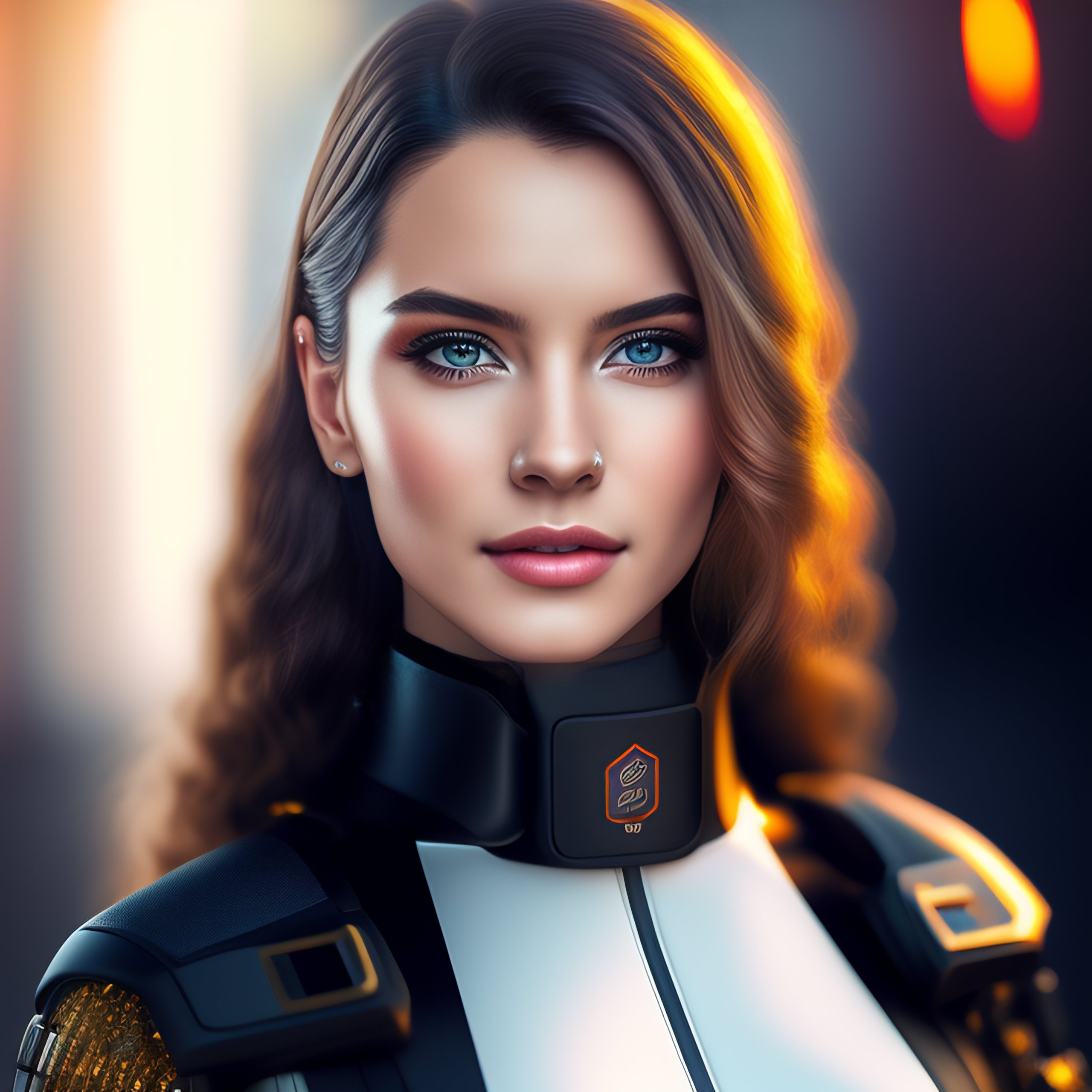 Lexica - Professional photo ofof an young adult cybernetic girl, full ...