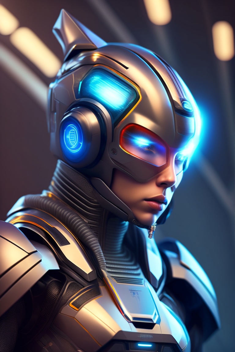 Lexica - Very futuristic artificial intelligent robot, looks ...