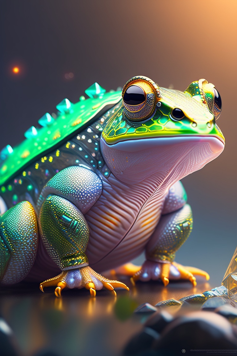 Lexica - Cyberpunk Diamond Toad, sci-fi, fantasy, kodak portra 400, 8k ...