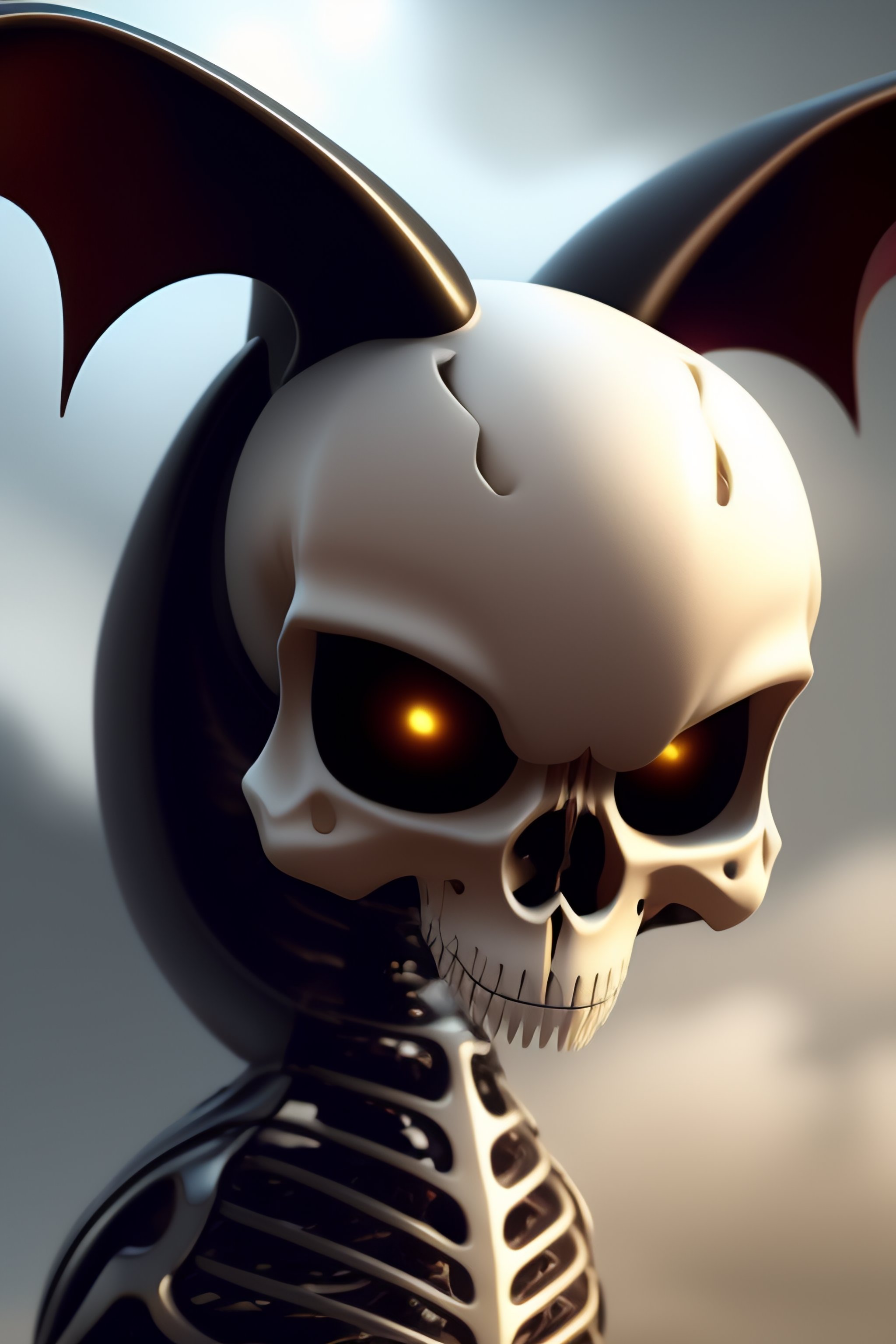 Lexica - Annoying white bat with a big head, weird body parts and looks ...