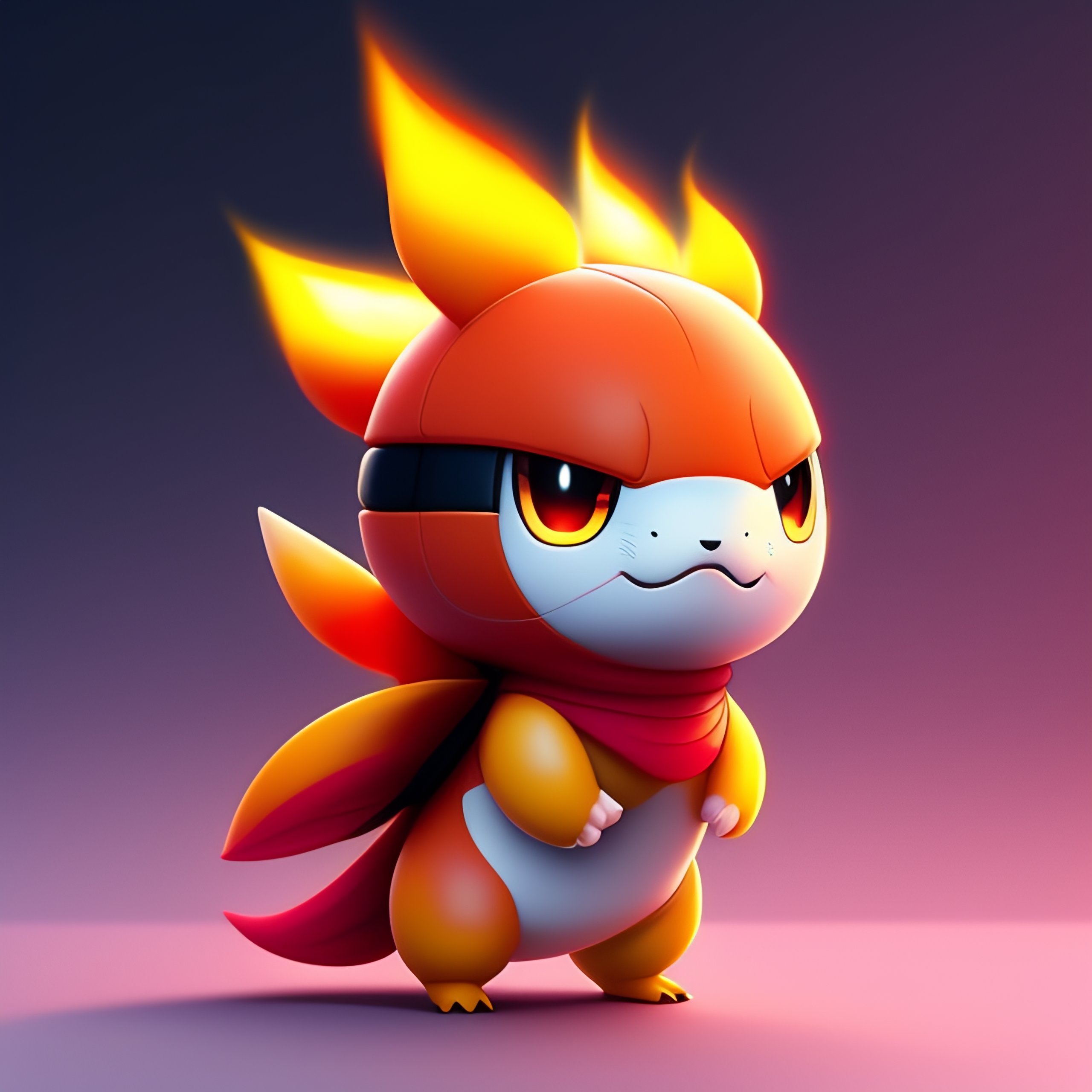 Lexica - A futuristic pokemon, fire, legendary, cute, really cute, cozy ...