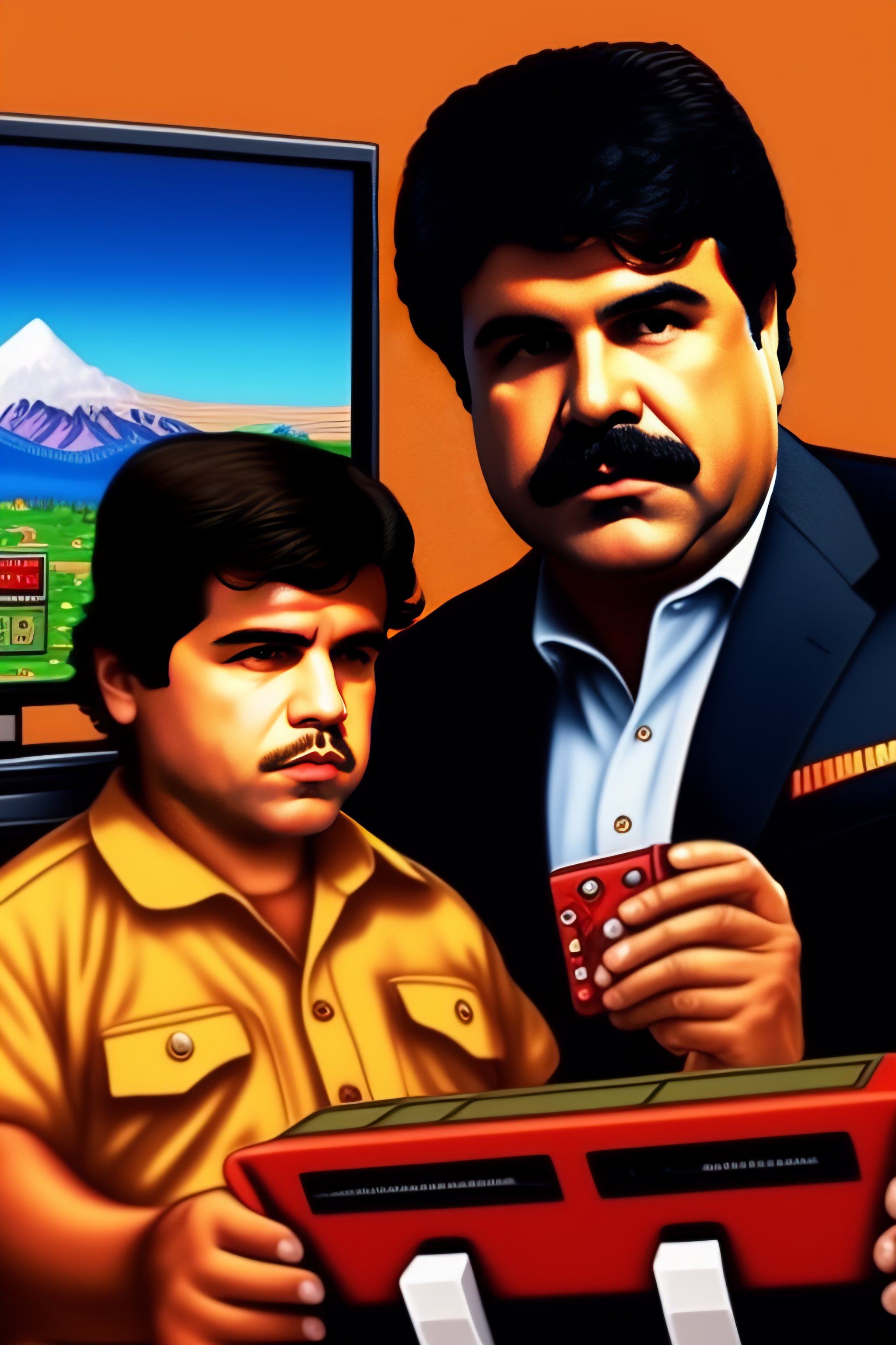 Lexica - El chapo and pablo escobar playing nintendo entertainment system