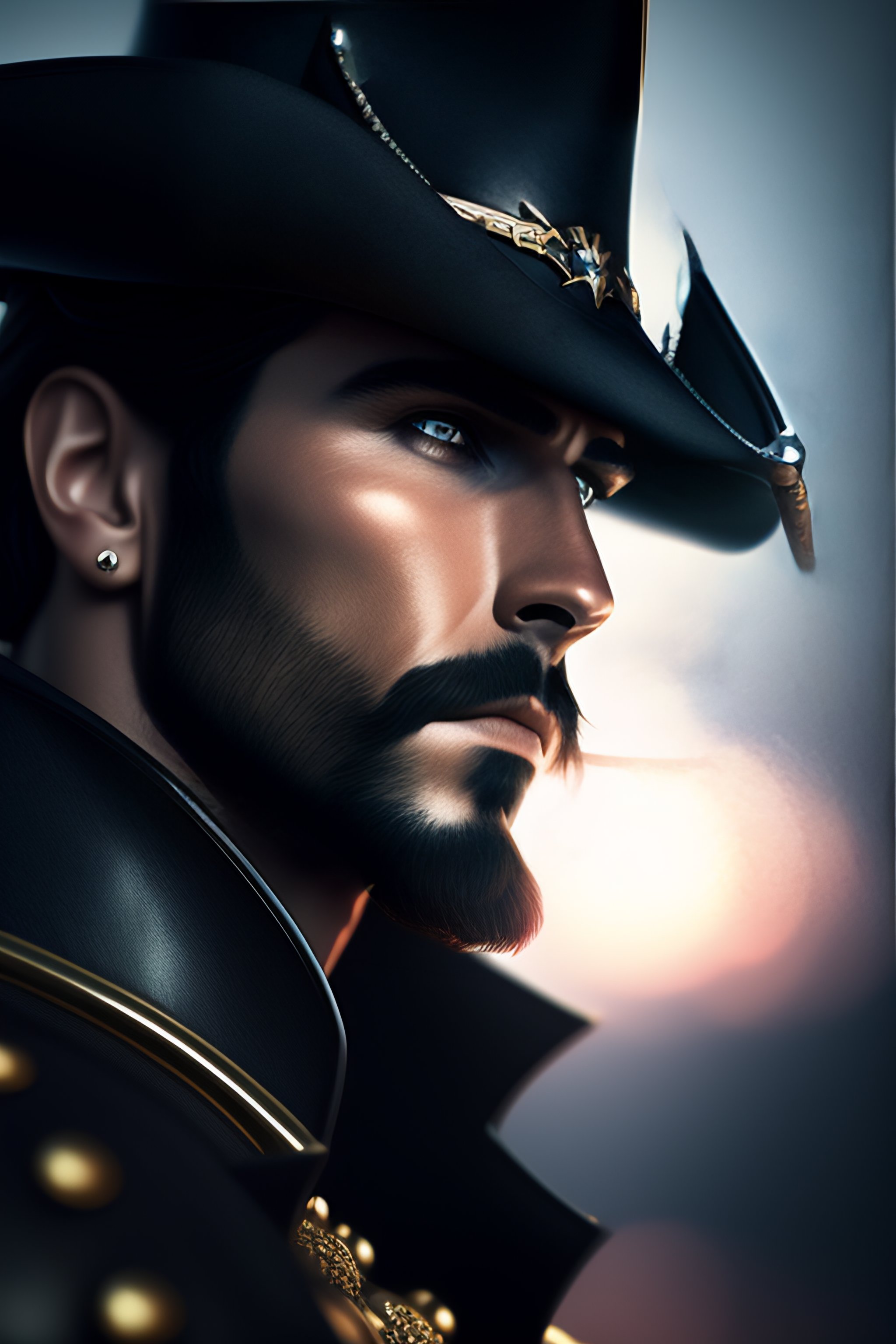 Lexica - A silver sharp hook, octane rendering, black background ...