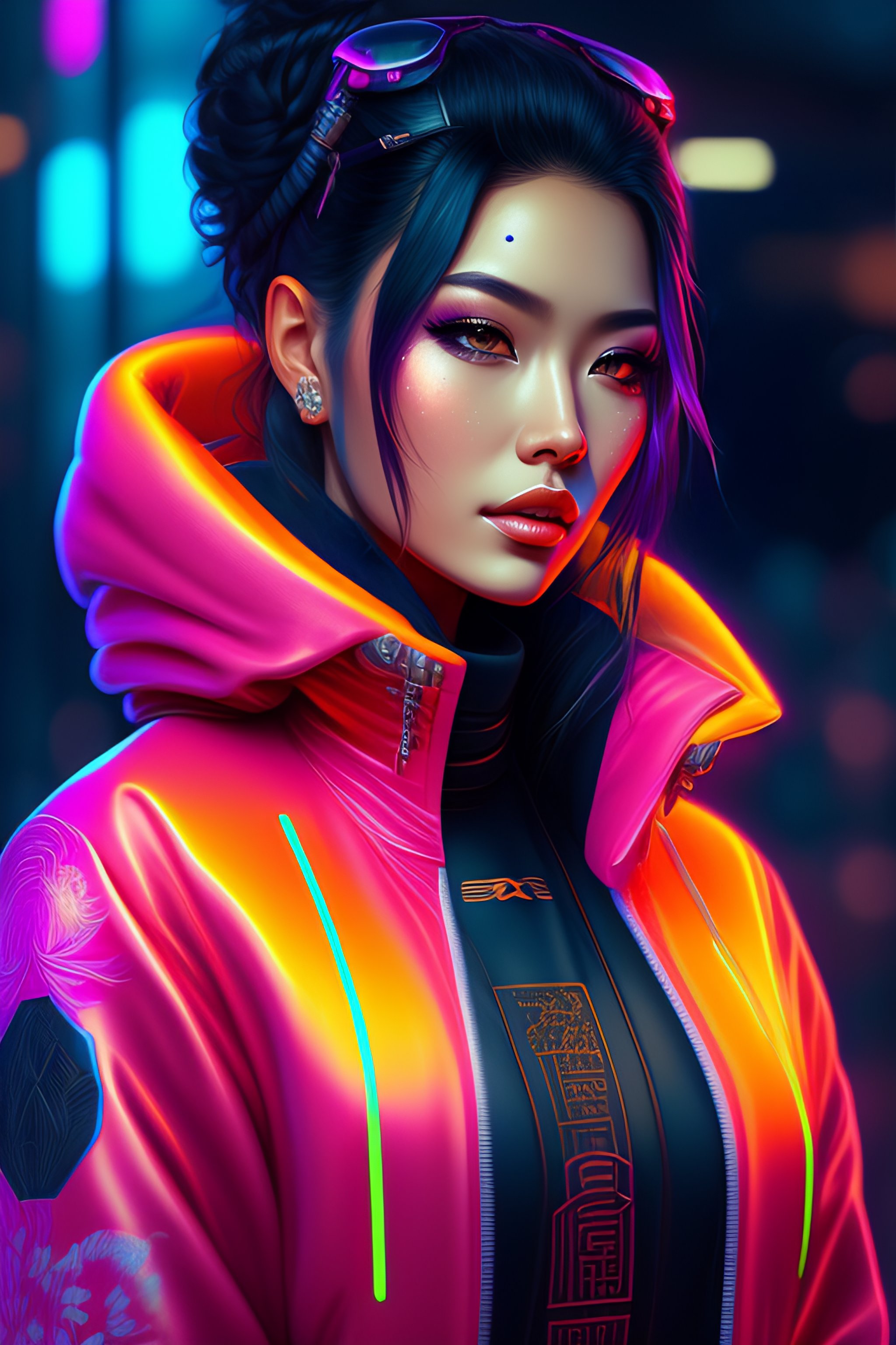 Lexica - Detailed portrait Neon Operator Girl, cyberpunk futuristic ...