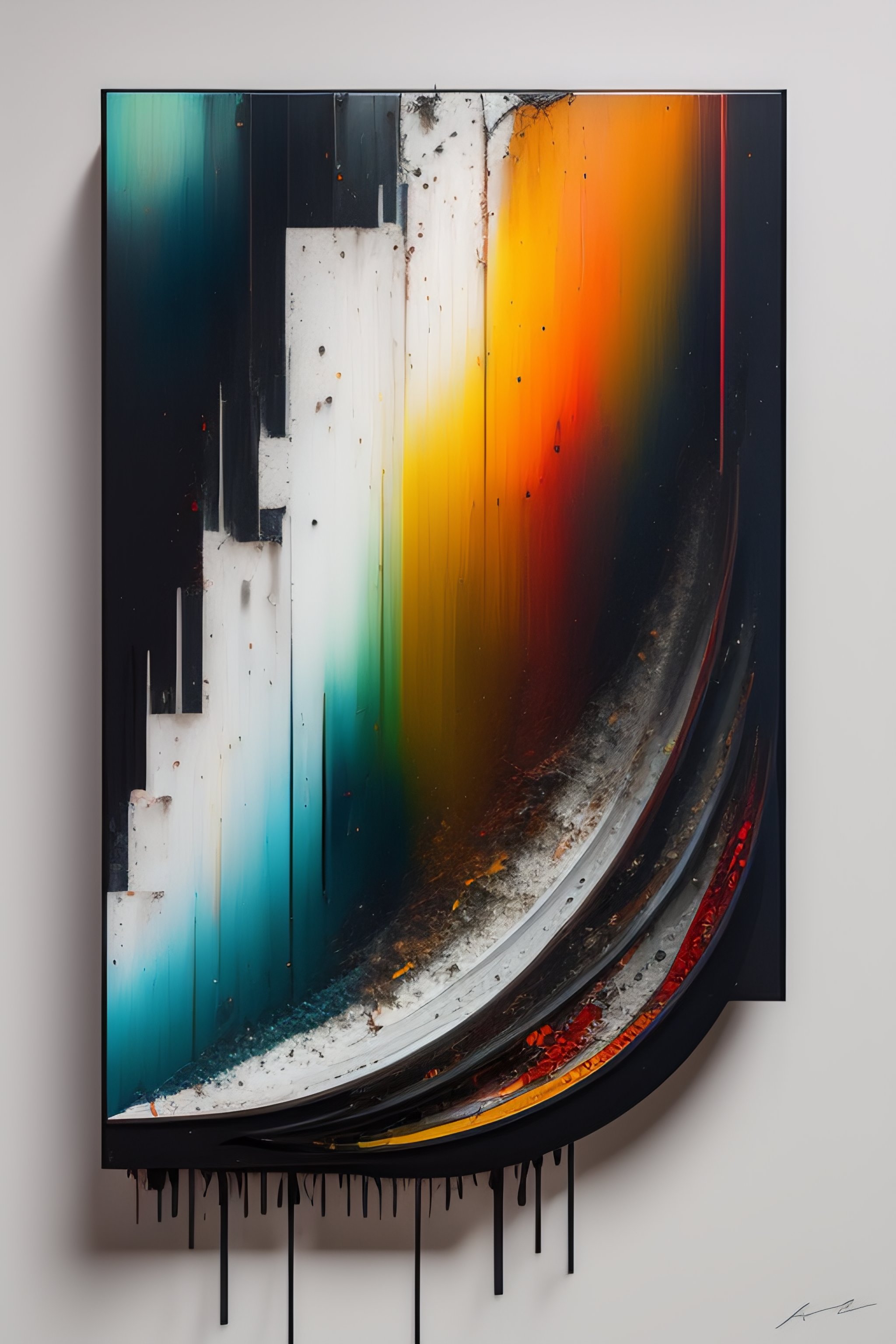 Lexica - Russell Mills, peeling paint, abstract, mixed media