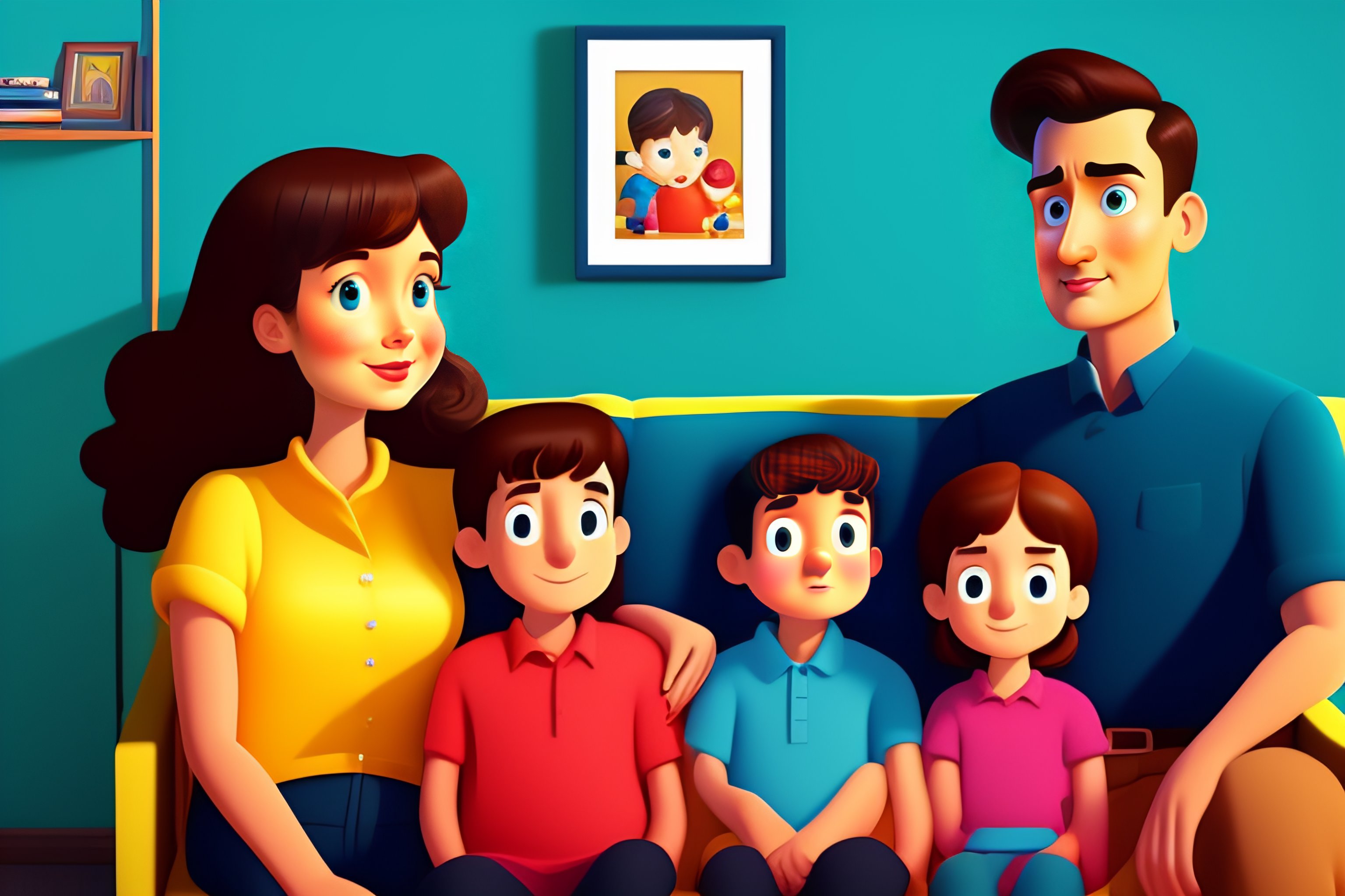 Lexica - A family of European appearance, mom, dad, daughter and son ...
