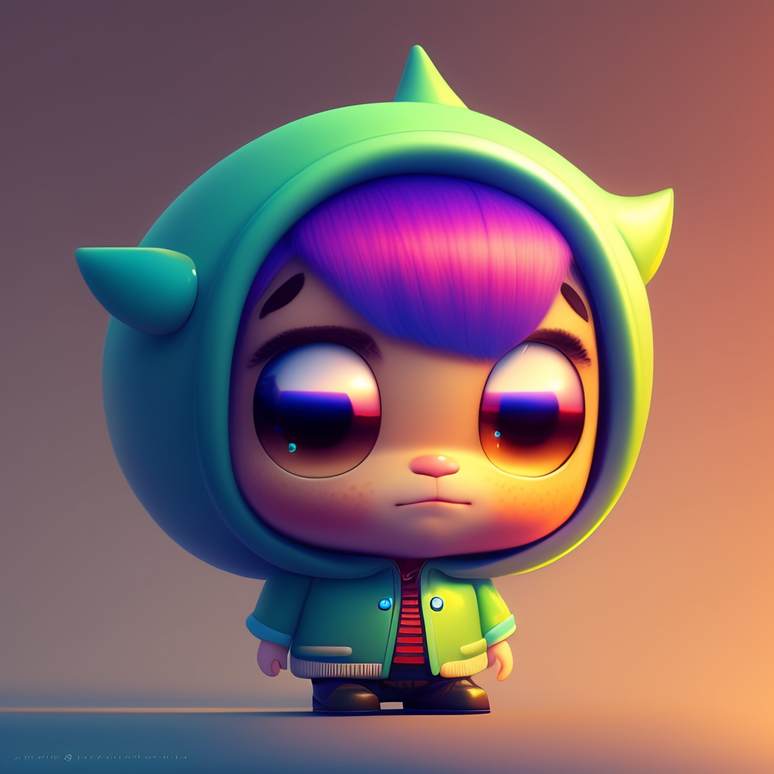 Lexica - Cute and adorable cartoon, 2-D from gorillaz, baby, fantasy ...