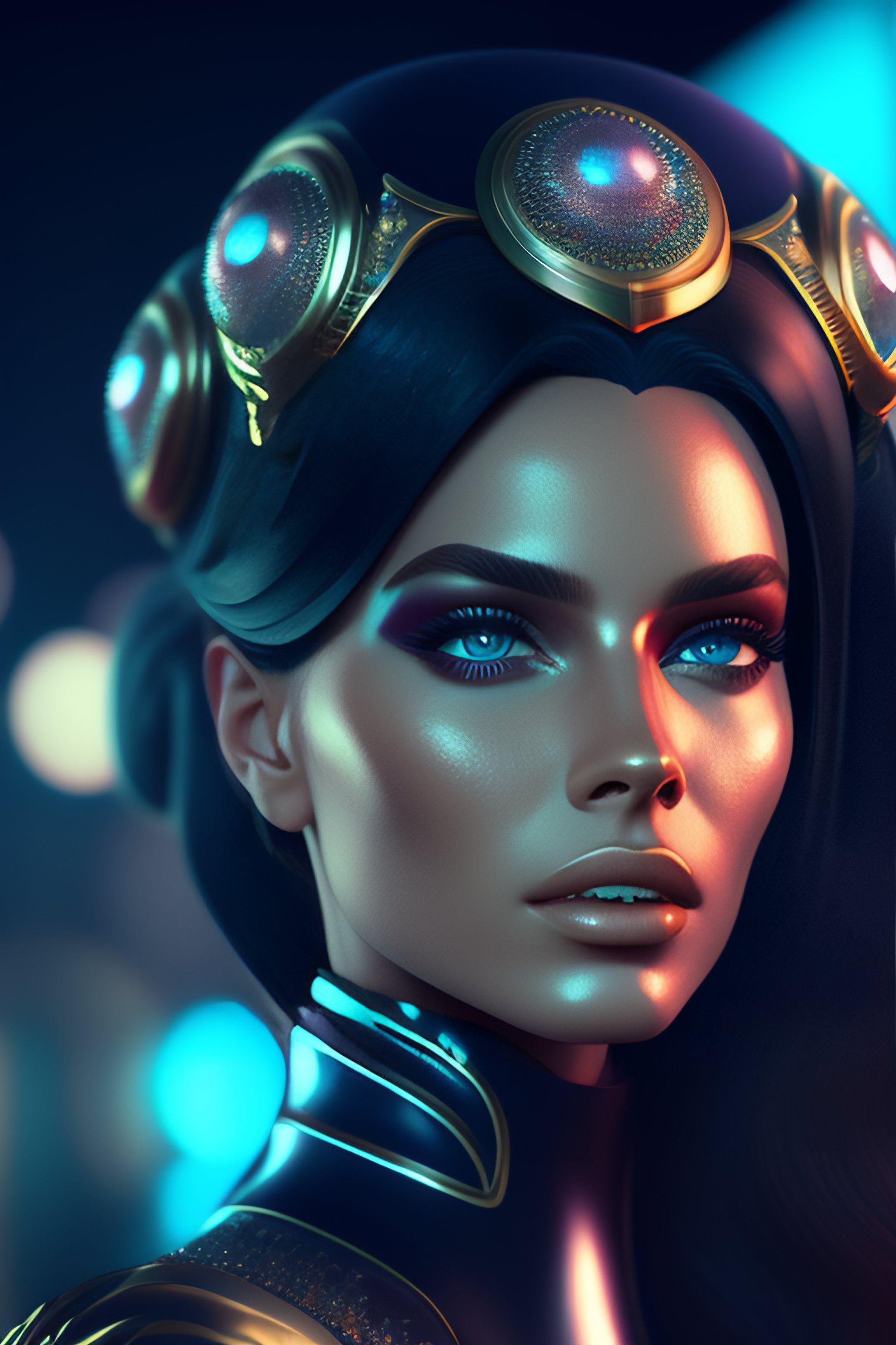 Lexica - Futuristic princess on another planet, by ruan jia, james ...