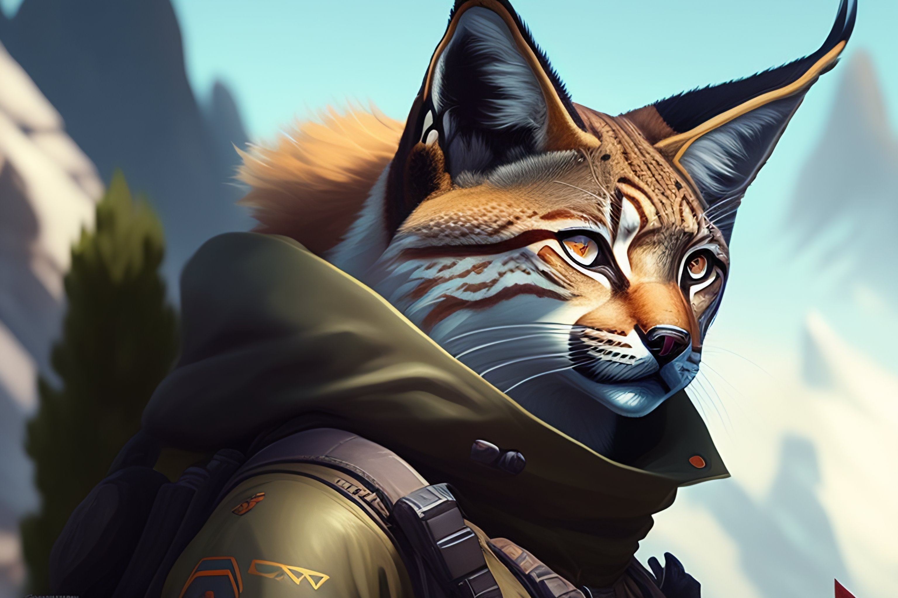 Lexica - A lynx in Apex Legends style, highly detailed, digital ...