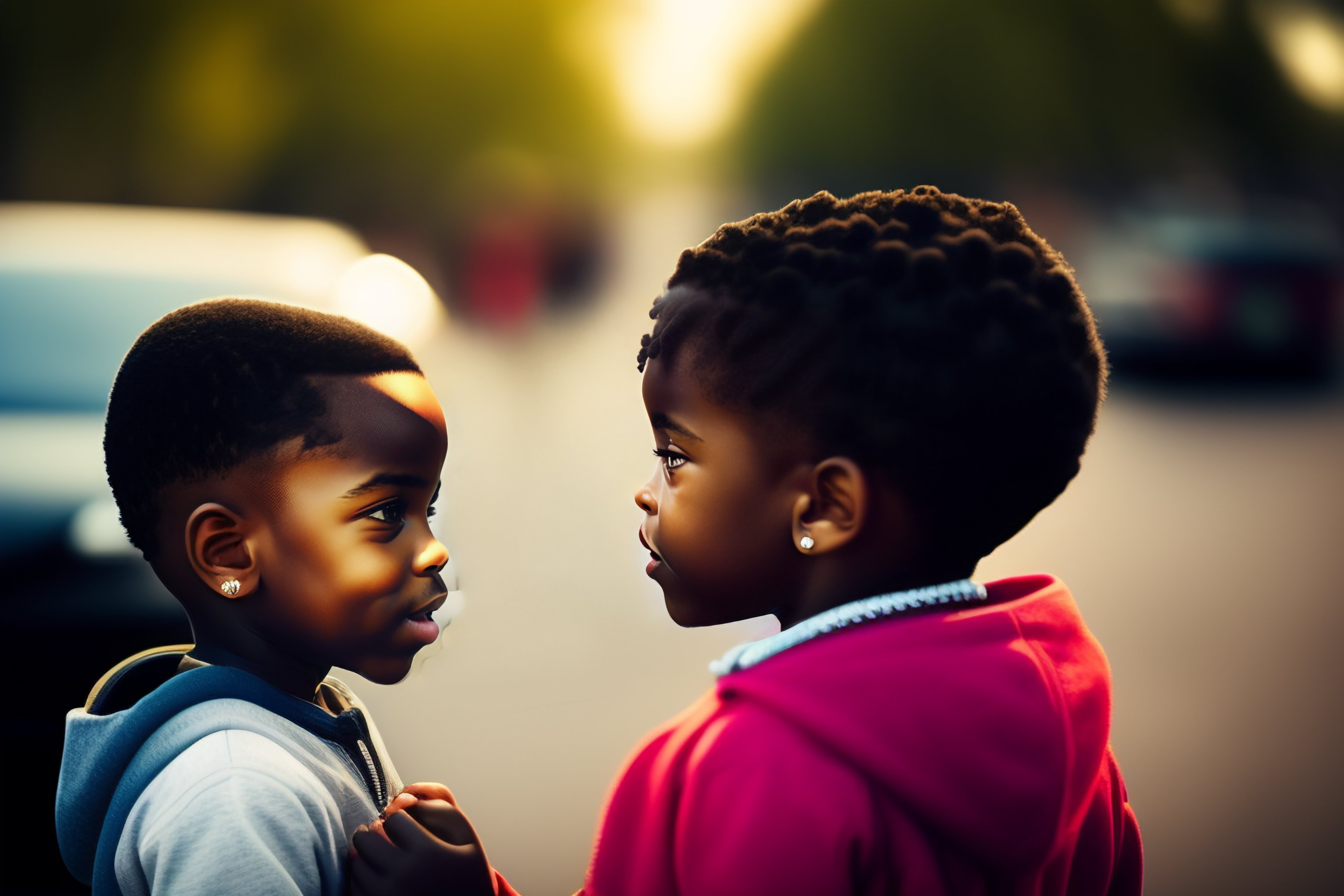 Lexica - Black boy uplifting others.