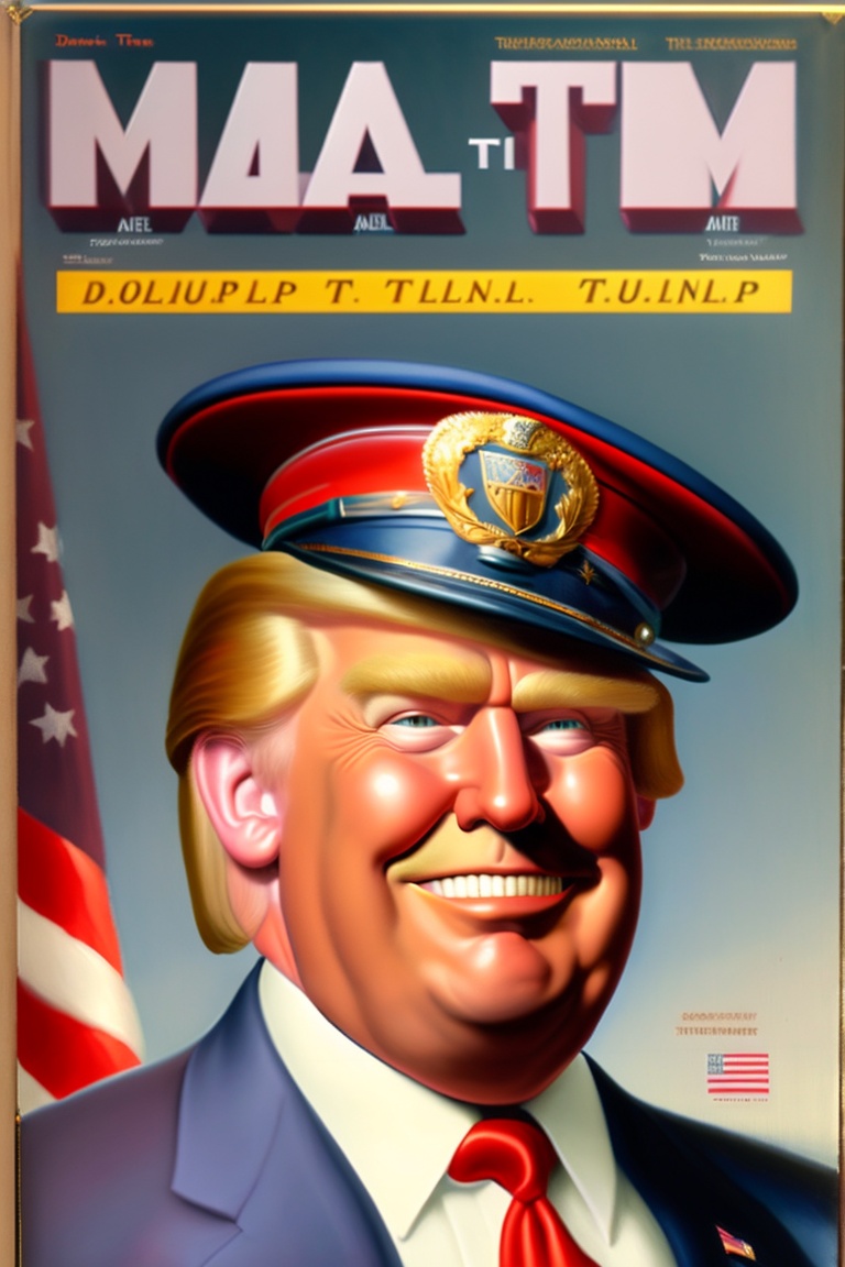 Lexica - Oil painting portrait of donald j. trump on cover of mad ...