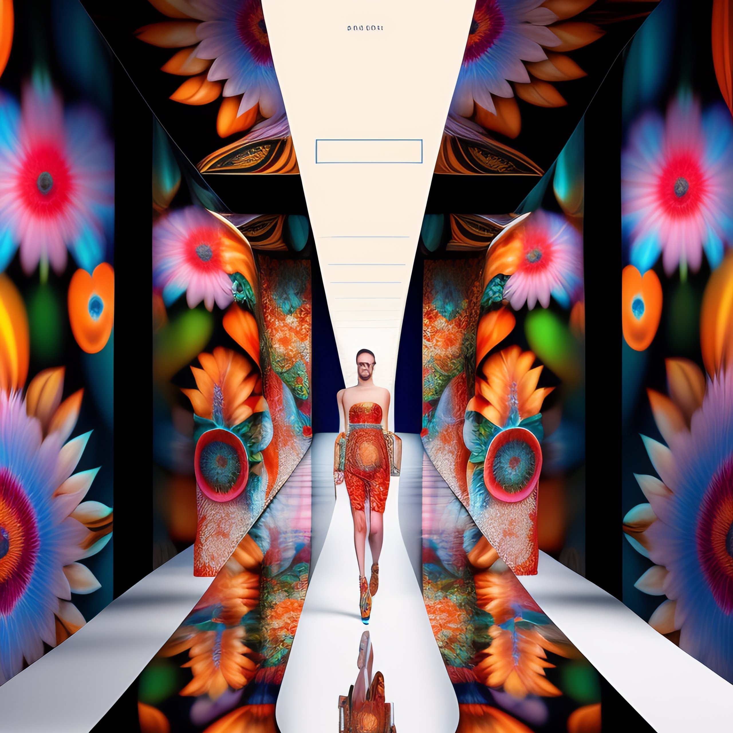 Lexica - Fashion show into fashion style digital printed fabric pattern ...