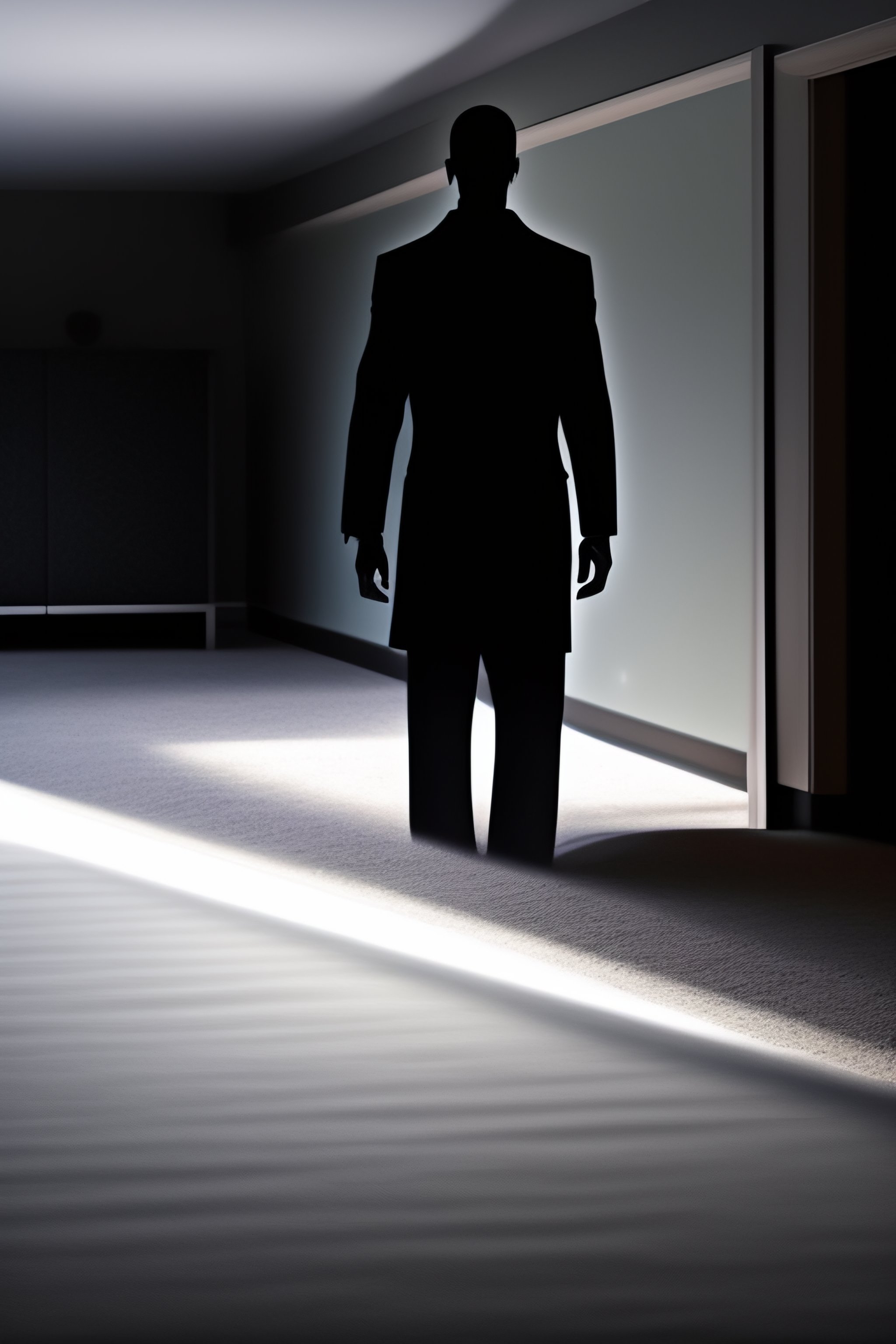 Lexica - A tall black skinny figure in your bedroom standing in front ...