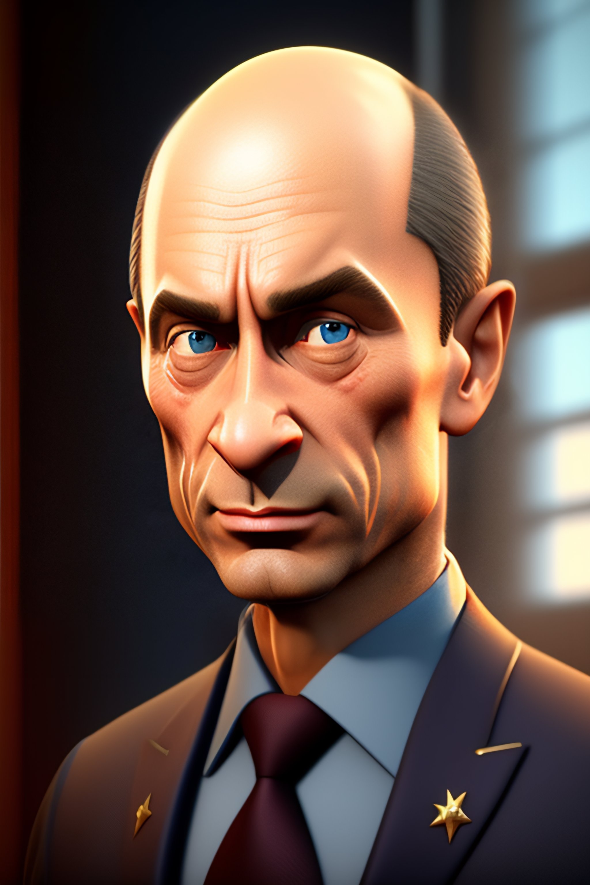 Lexica - Vladimir Putin cute angry caricature full body as a pixar ...