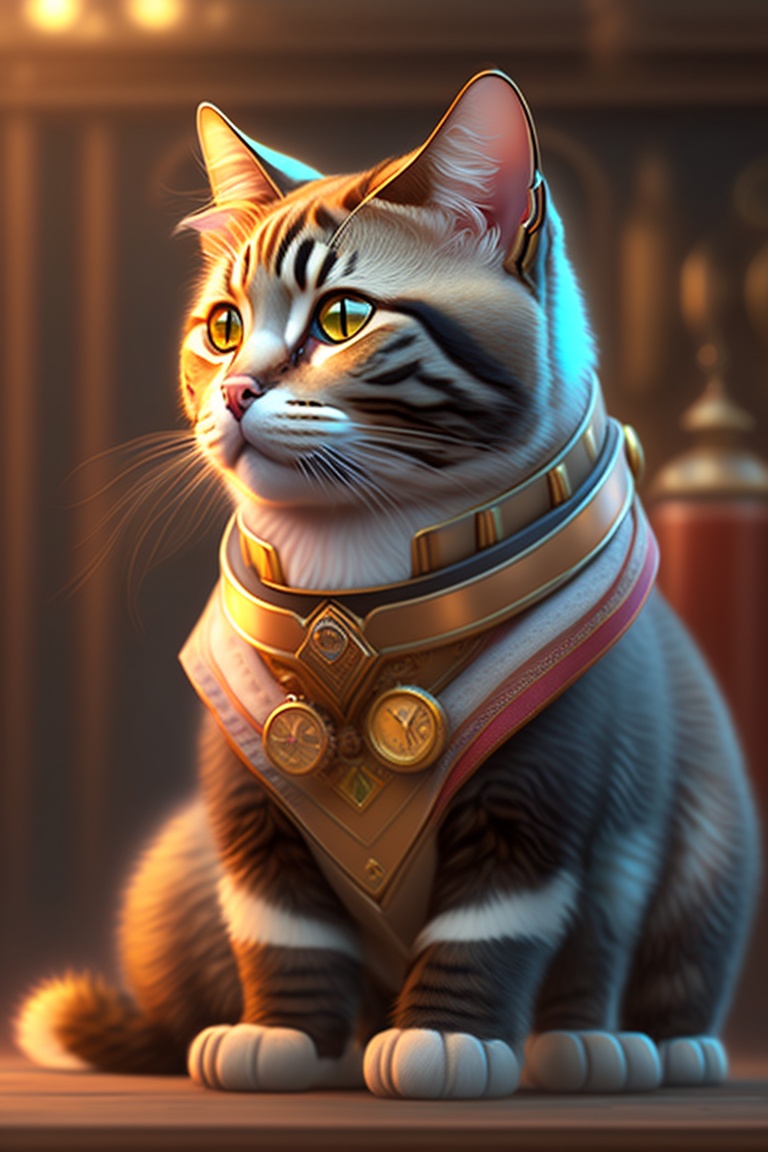 Lexica - Steampunk cat, octane render, hyper realistic, --ar 2:3 --q 2