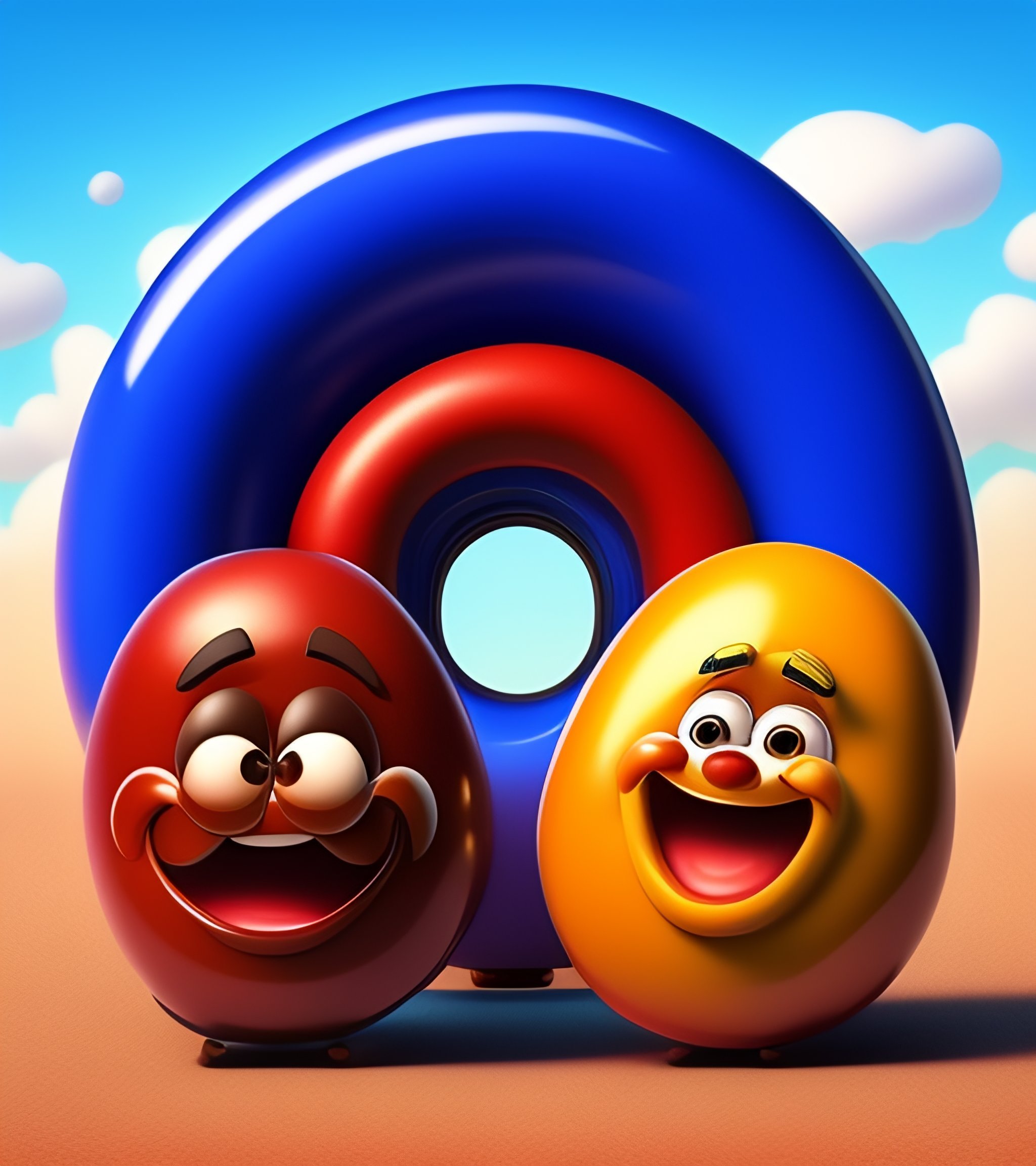 Lexica - A sausage party posing for photo cartoon discord server logo