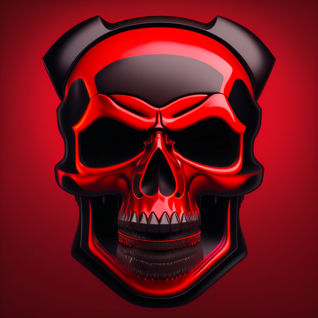 Lexica - A skull smiling in a evil way realistic Red and black children ...