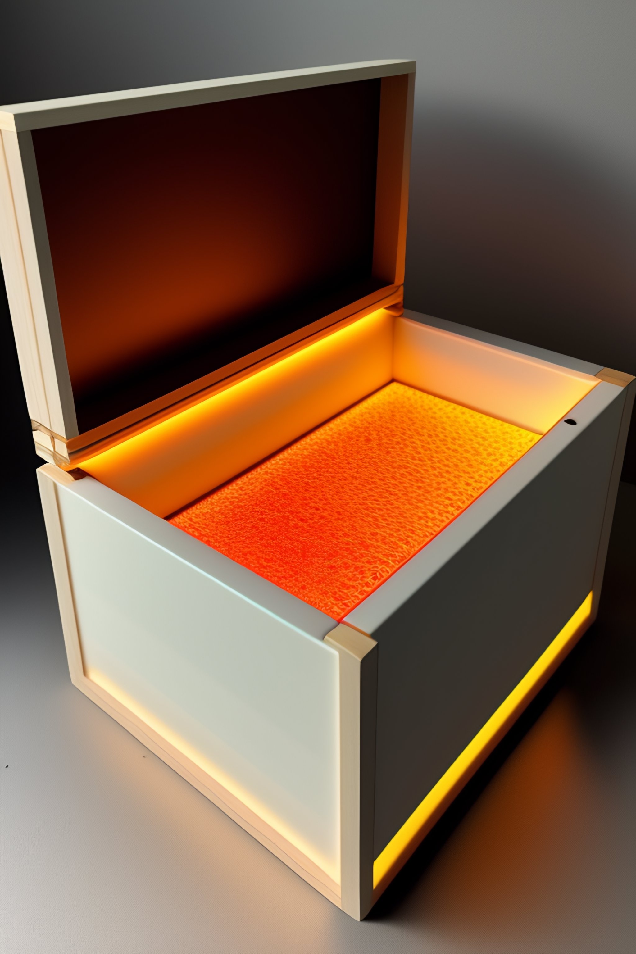 Lexica - Lasercut wood case box led mdf jointing