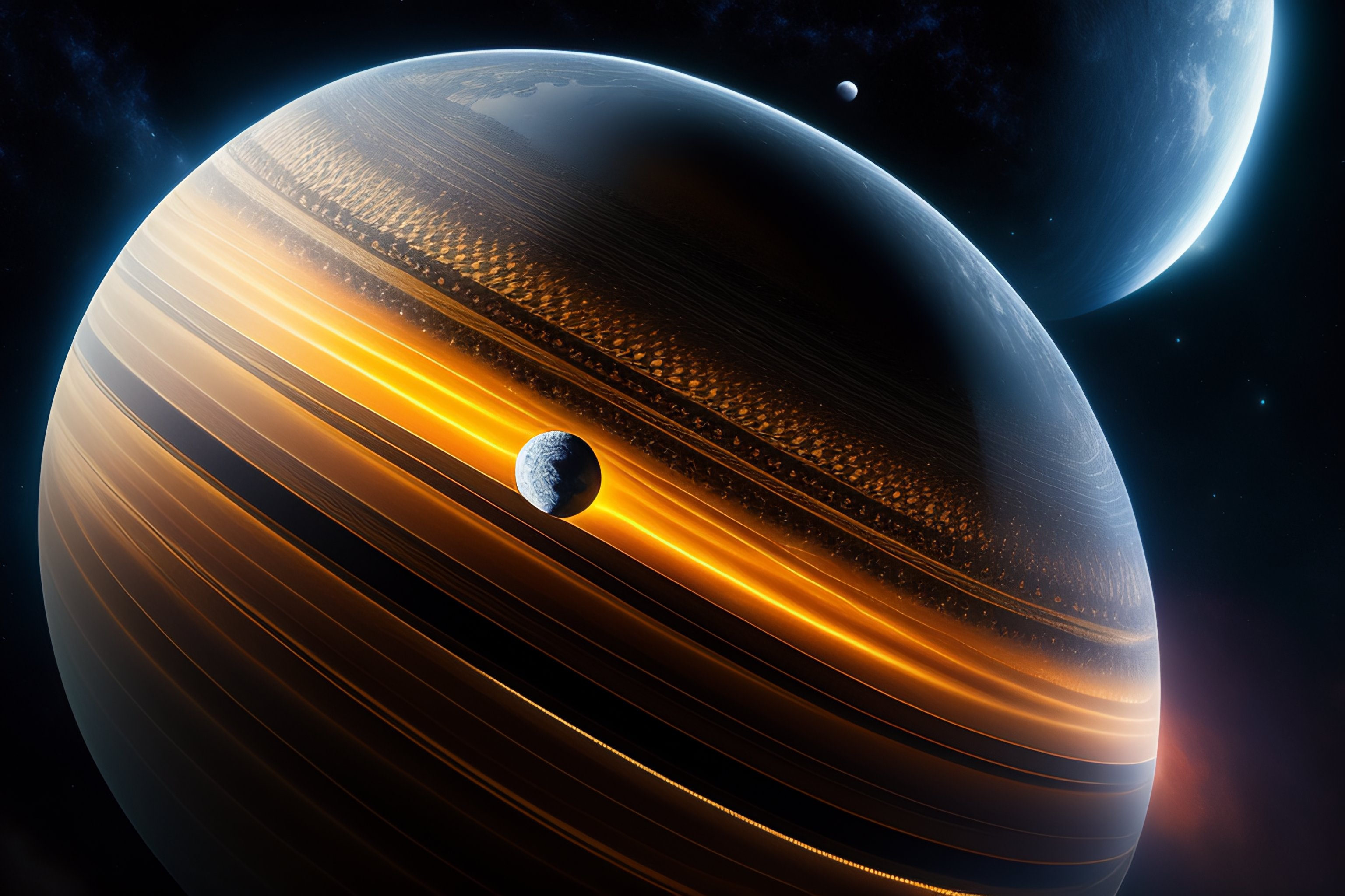 Lexica - Photo of a dyson sphere as a moon of earth, scifi, complex ...