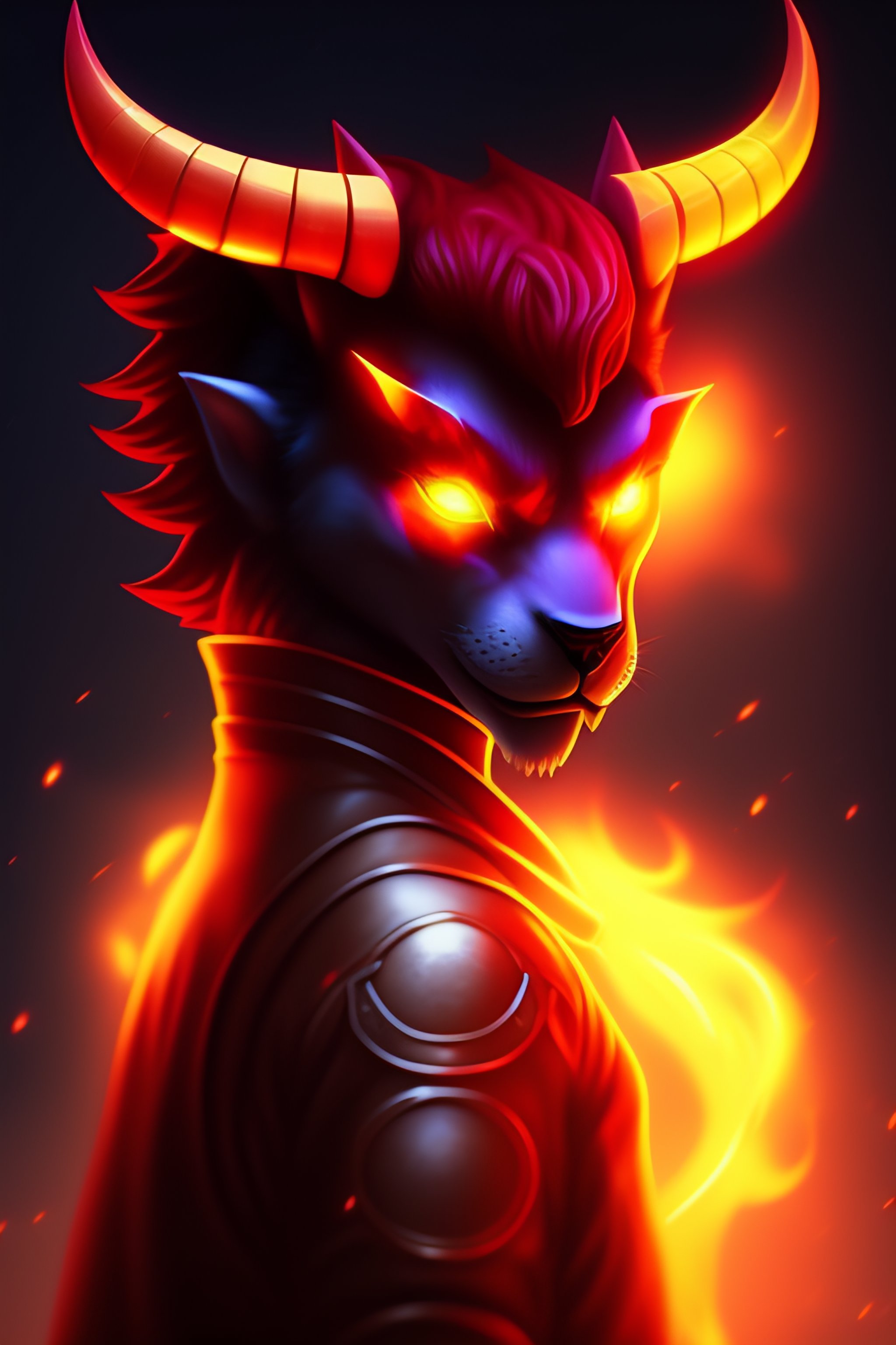 Lexica - Cartoon pfp of a demon