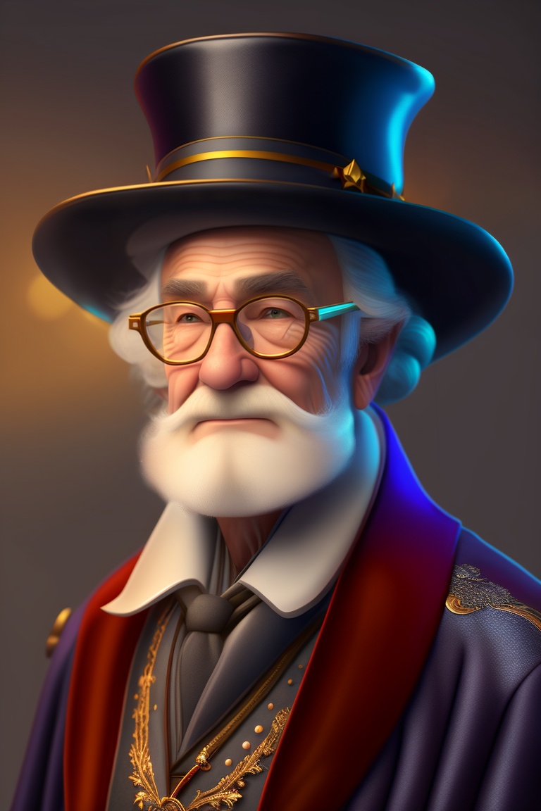 Lexica - Old man with wizard style hat,,12k