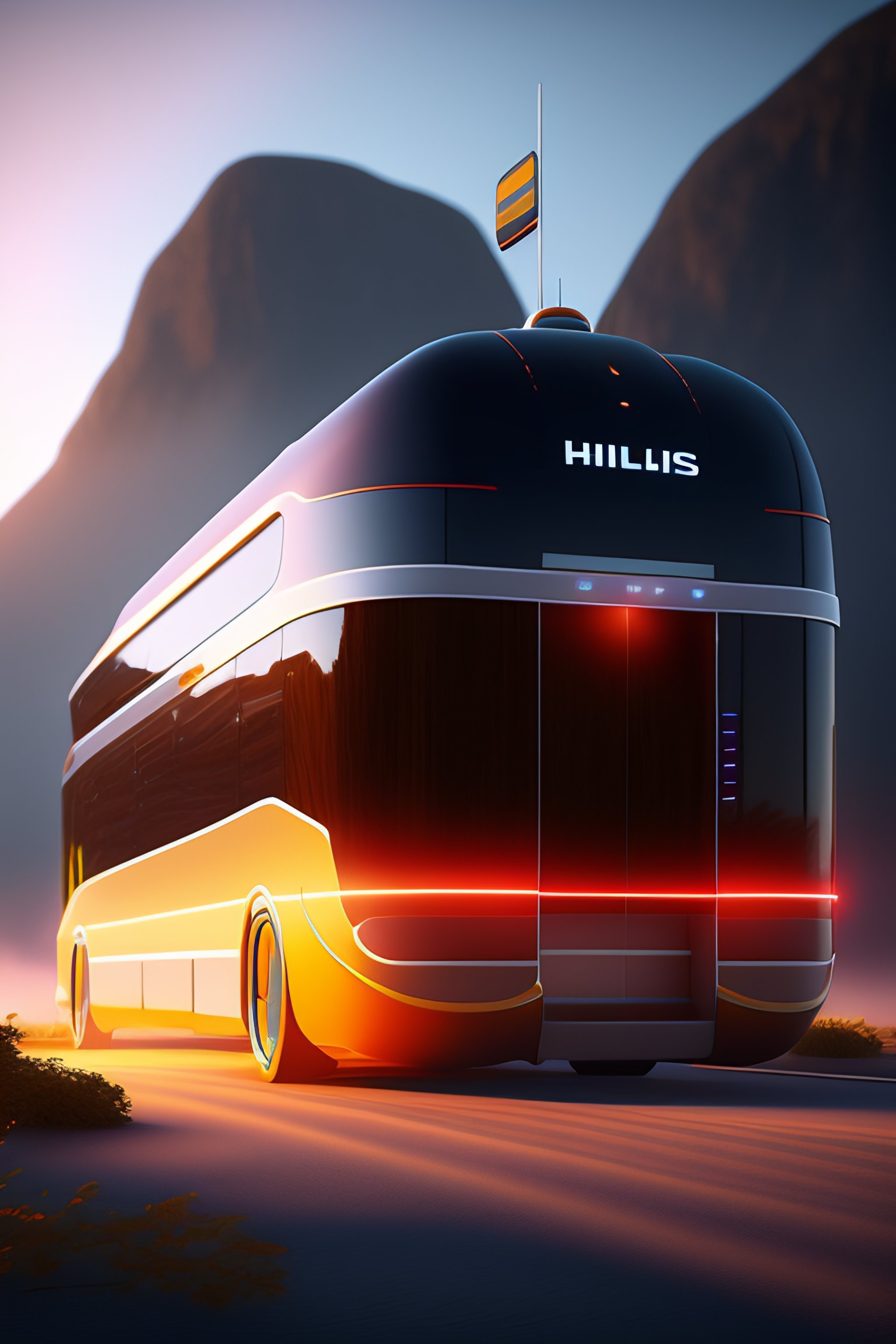 Lexica - Hoverbus, ultradetailed, philips medical design, epic, atmospheric, volumetric light ...