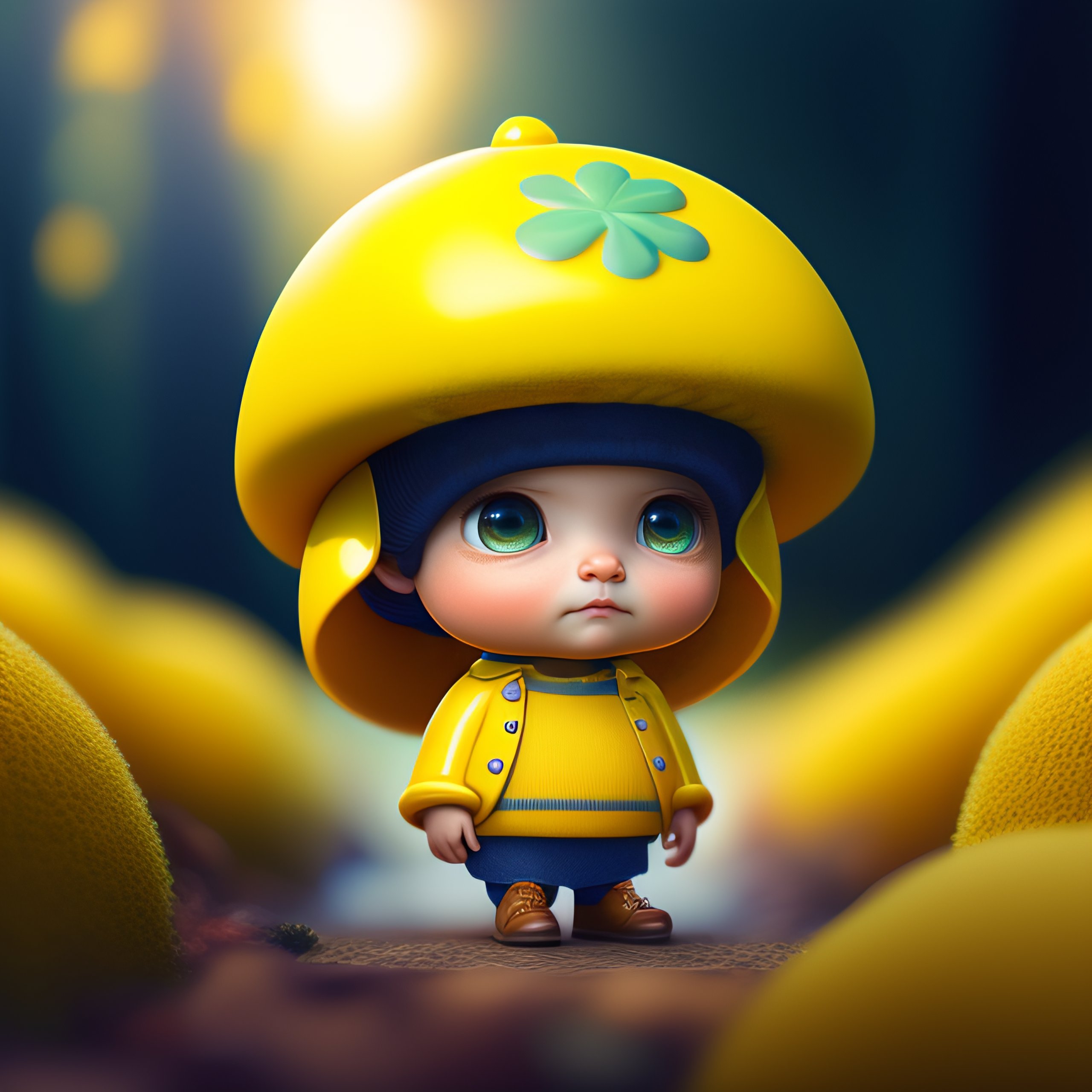 Lexica - Beautiful scene with extremely cute and adorable mushroom ...