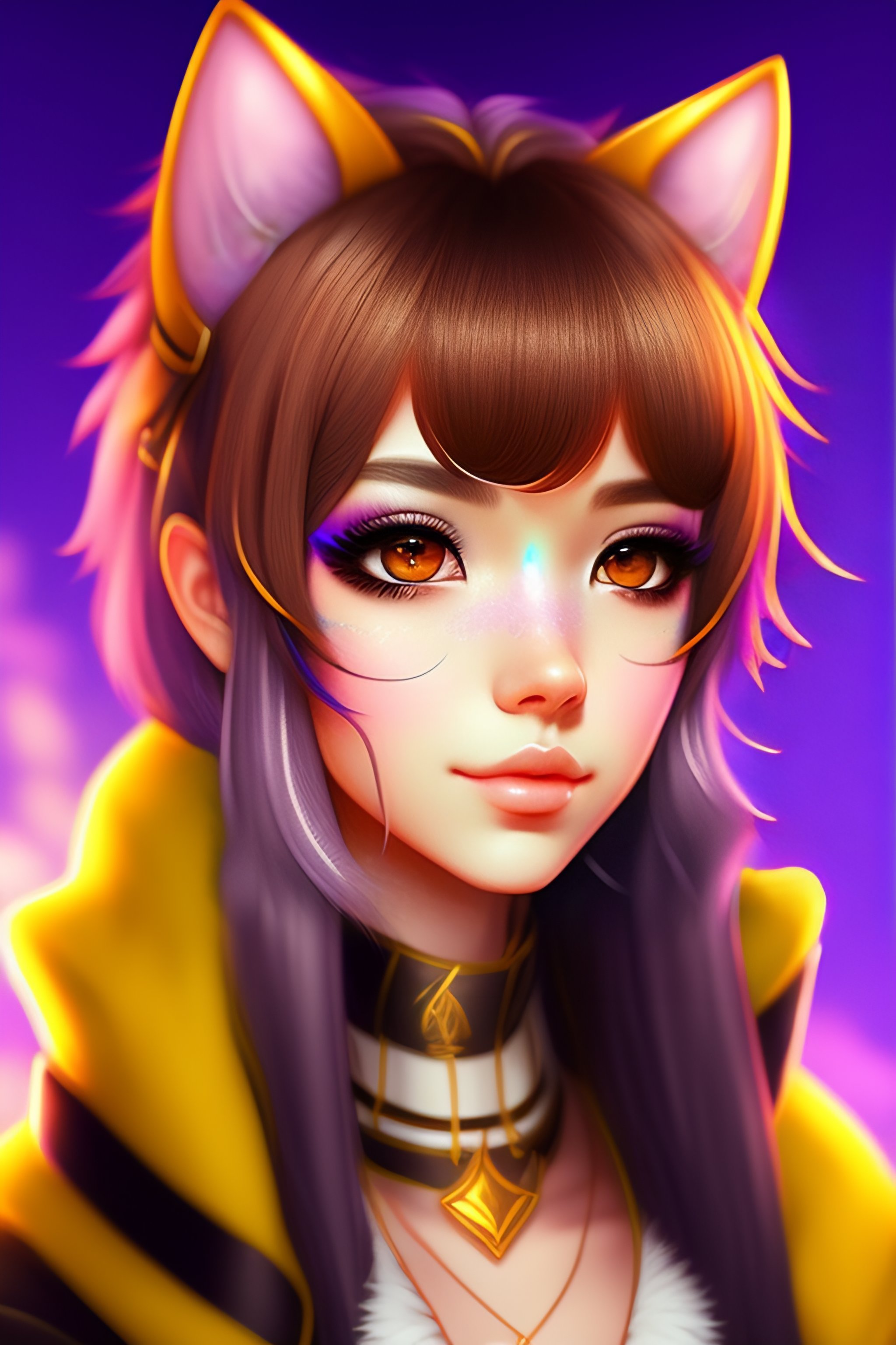 Lexica - A furry with lavender and yellow fur digital art cute anime ...