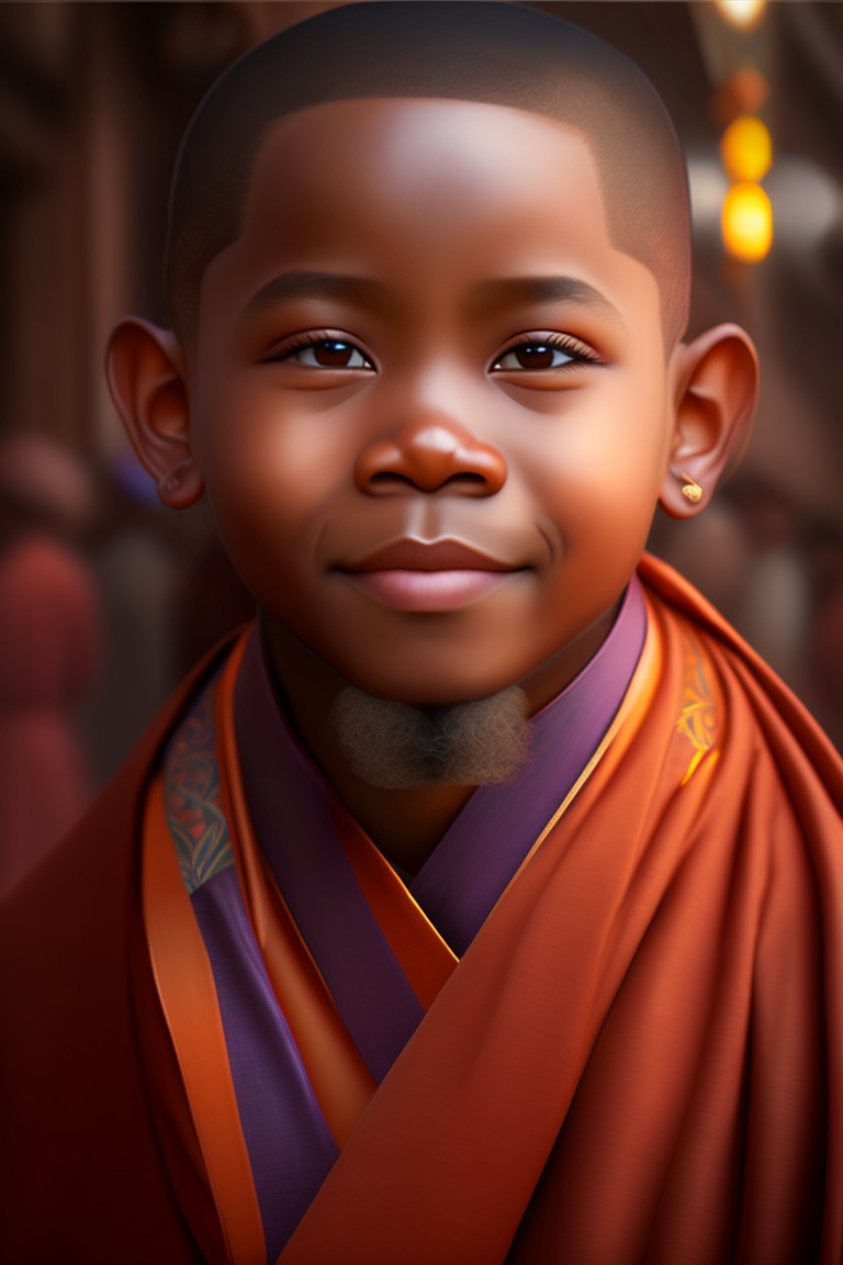 Lexica - Close up portrait of a monk clicking pictures with a camera ...