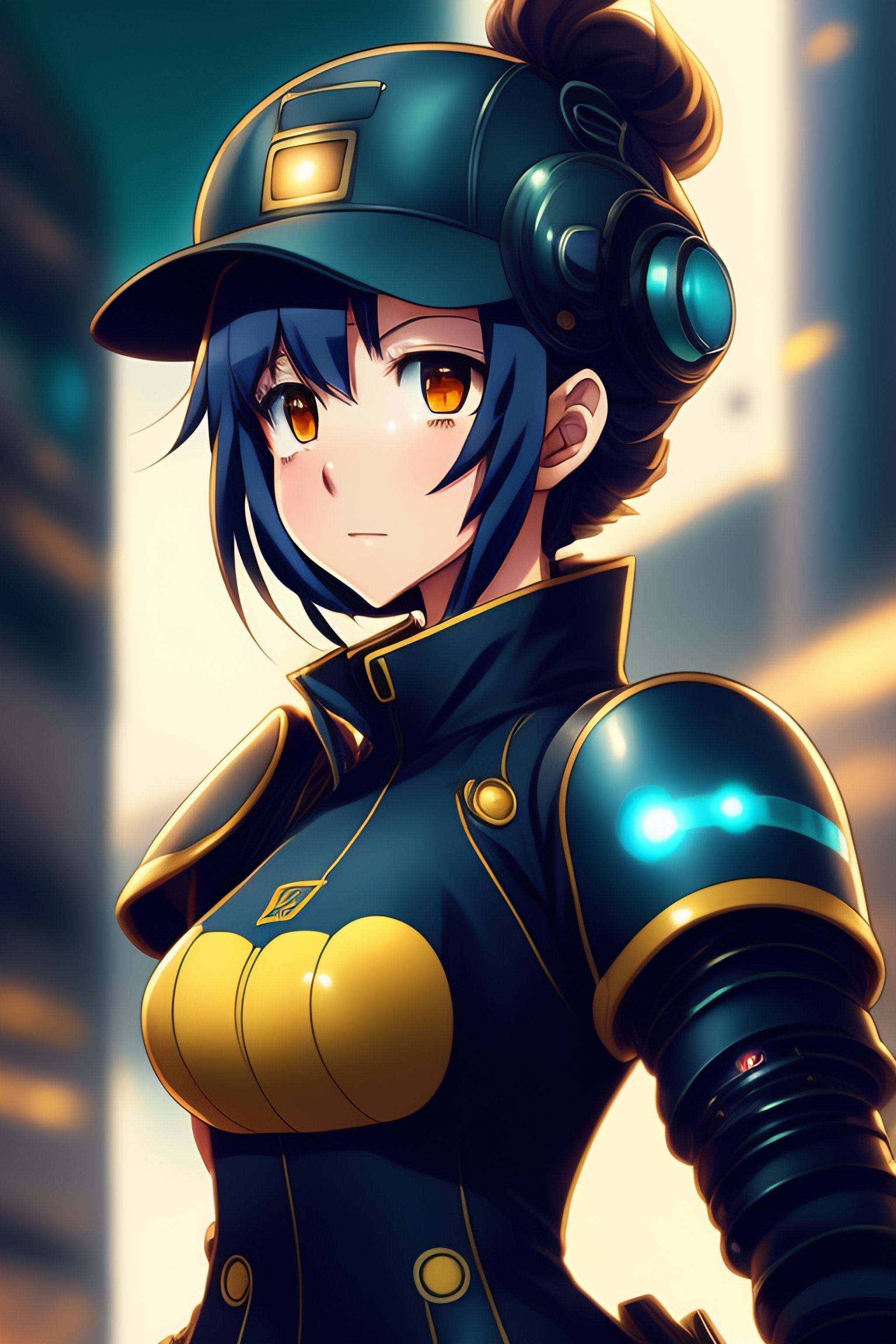 Lexica - Anime illustration of a Pokemon Blue and Black Robotic