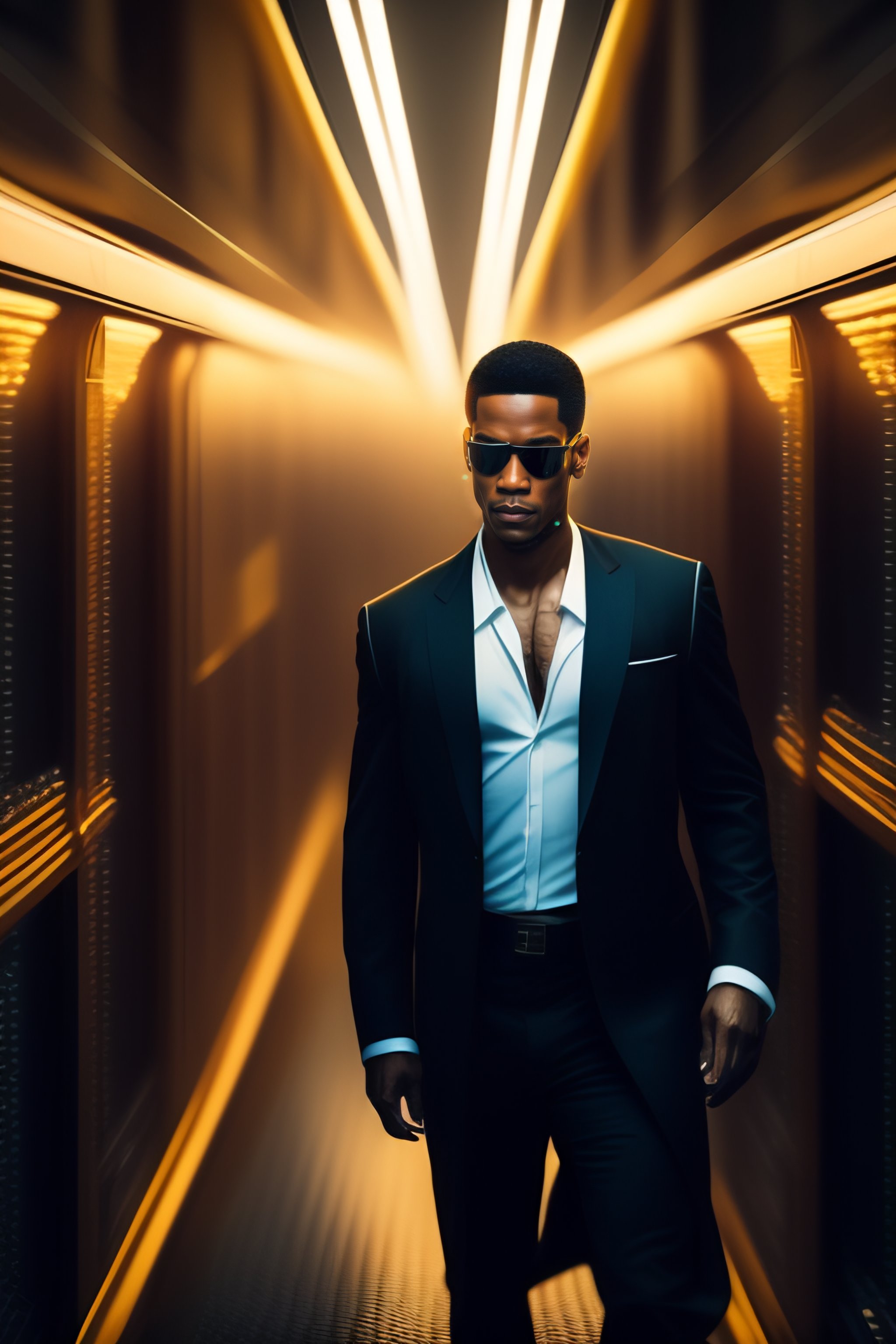 Lexica - Neo in the Matrix running from agents holding a big bitcoin