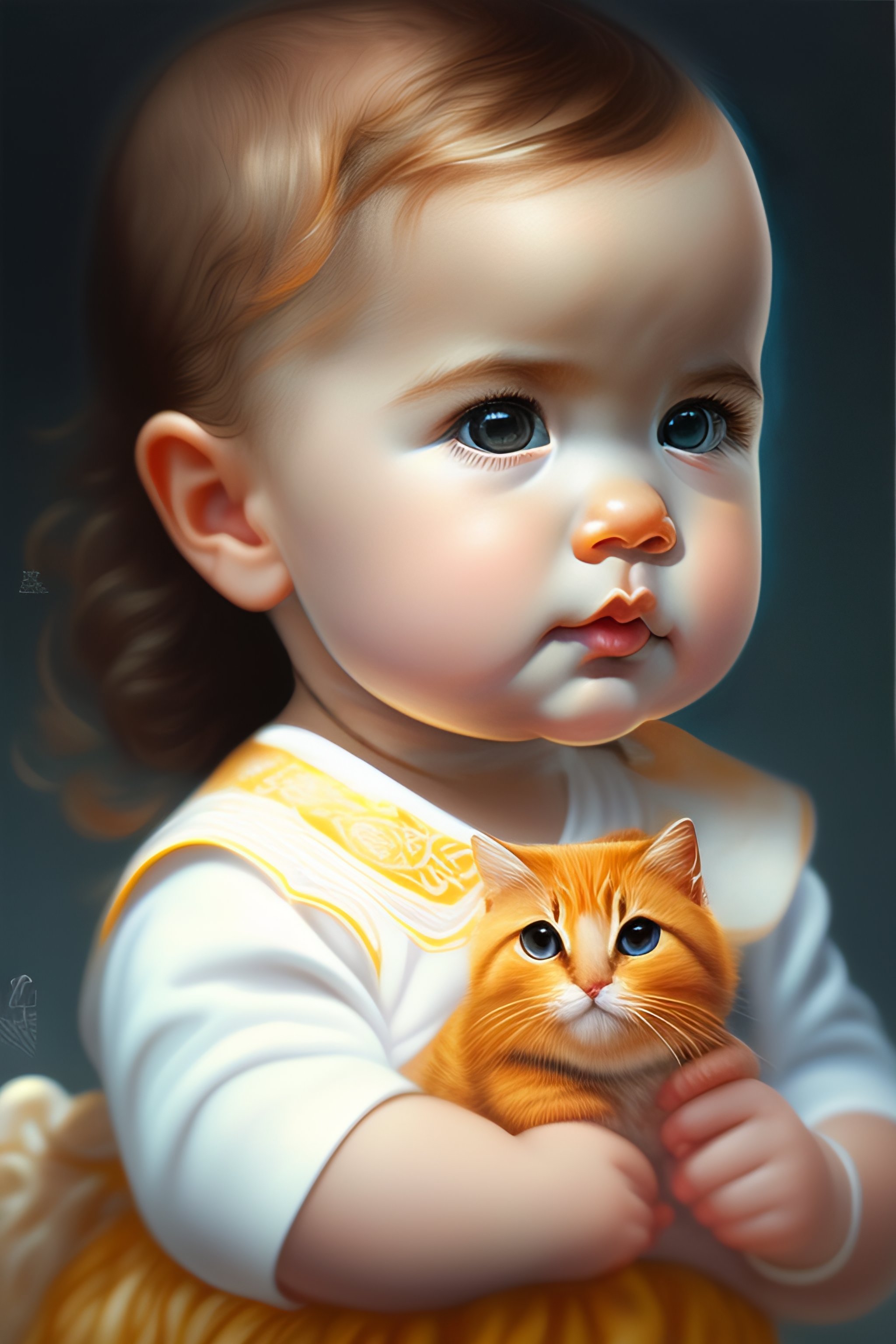 Lexica - Cute and adorable baby, surrealism ultrarealistic width : 8 3 ...