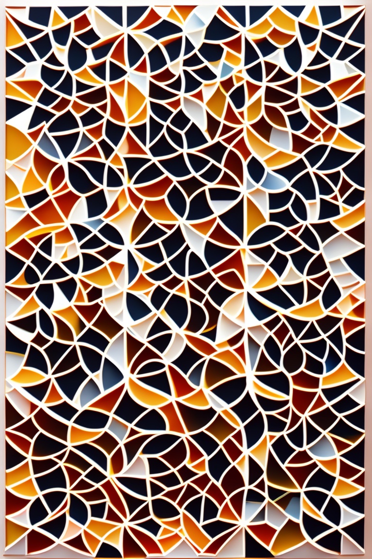 Lexica - Generative, geometric shapes, form pattern, drawn on paper ...