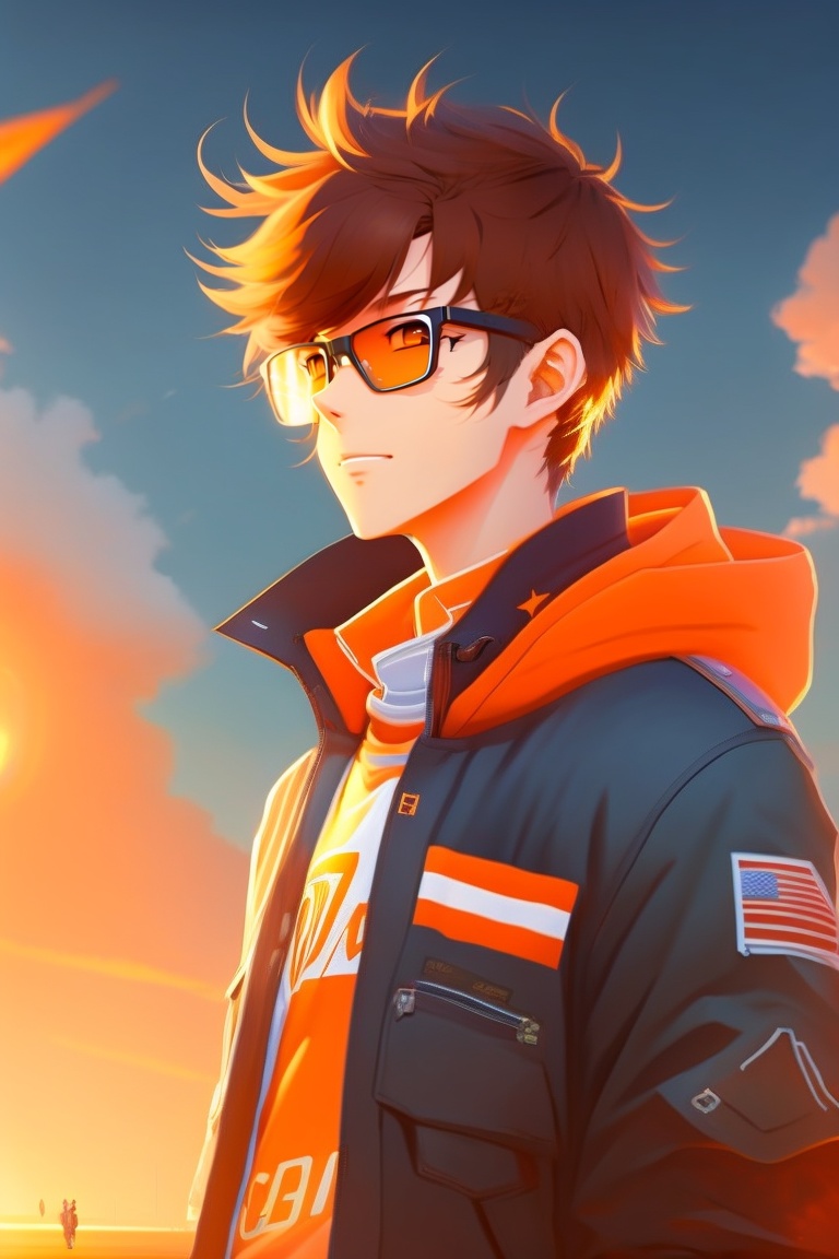 Lexica - Shadow of a gamer boy, photography style, realistic, orange ...