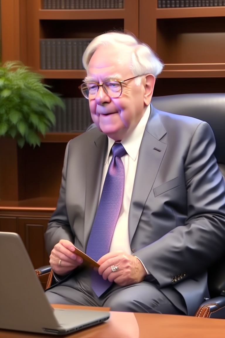 Lexica - [Cut to footage of Warren Buffett in his office, reviewing ...