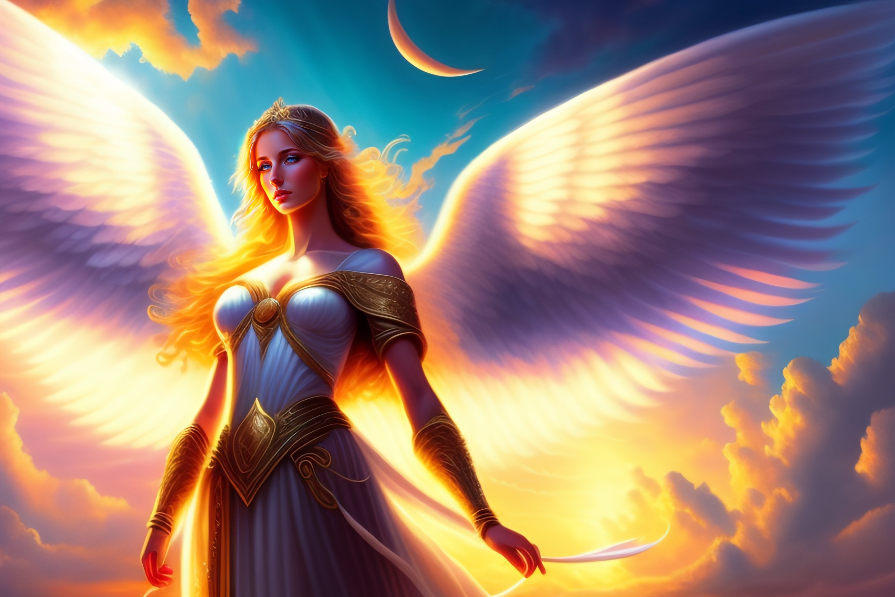 Lexica - Horizontal background, with clouds, splendor, angelic, rays of ...